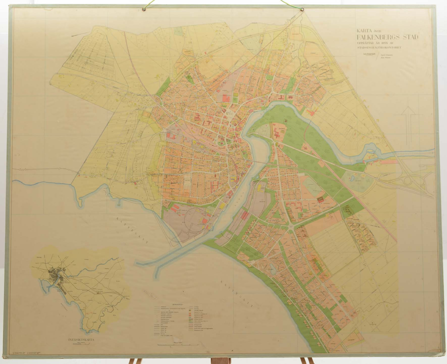 Images for 2703798. Map of Falkenberg city in 1954. - Auctionet