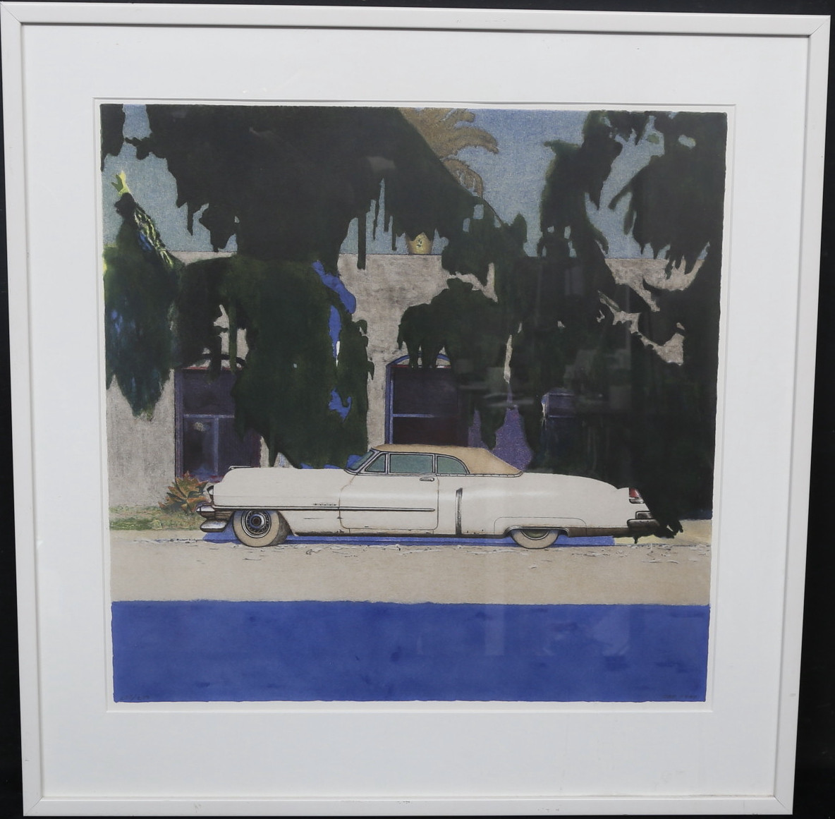 Images for 2706534. JOHN-E FRANZÉN. Car by house. Color lithograph ...