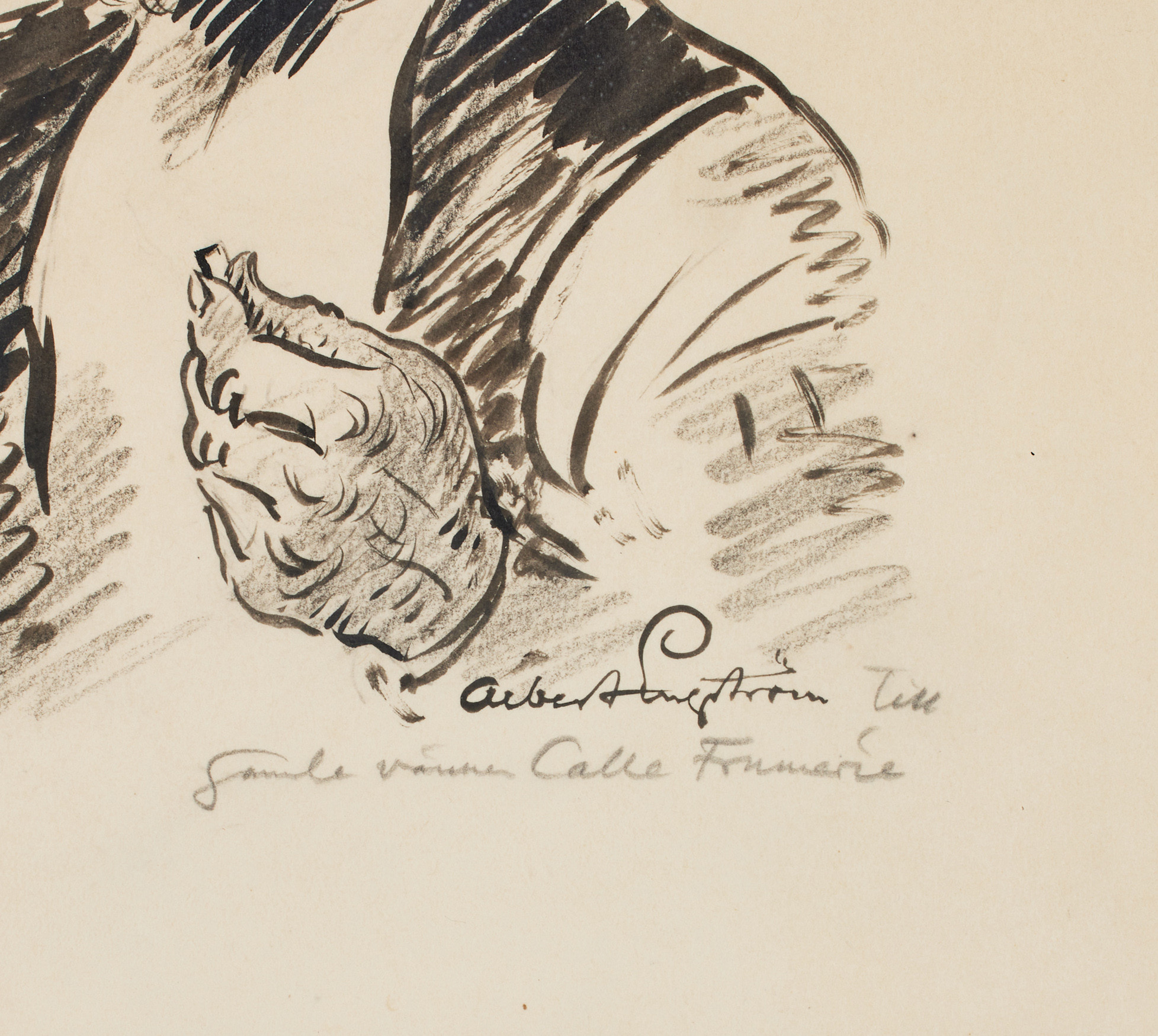 ALBERT ENGSTRÖM. "Calle Frumerie". Konst - Teckningar - Auctionet