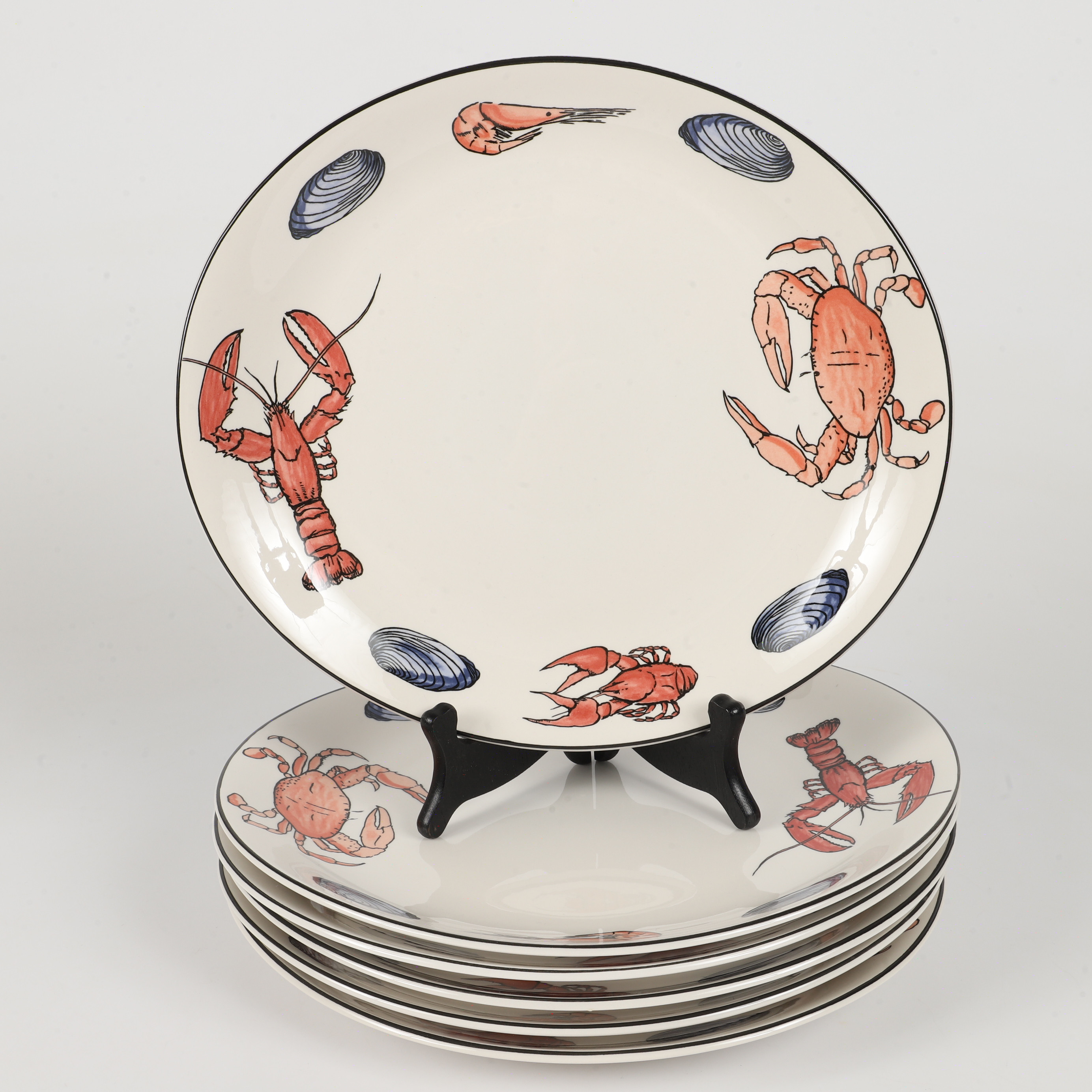 Images for 2715371. SHELLFISH PLATES, 6 pieces, "Lobster". - Auctionet