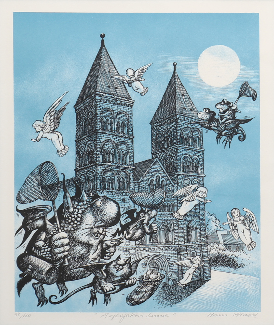 Images for 2720287. HANS ARNOLD. "ANGEL HUNT IN LUND", COLOR ...