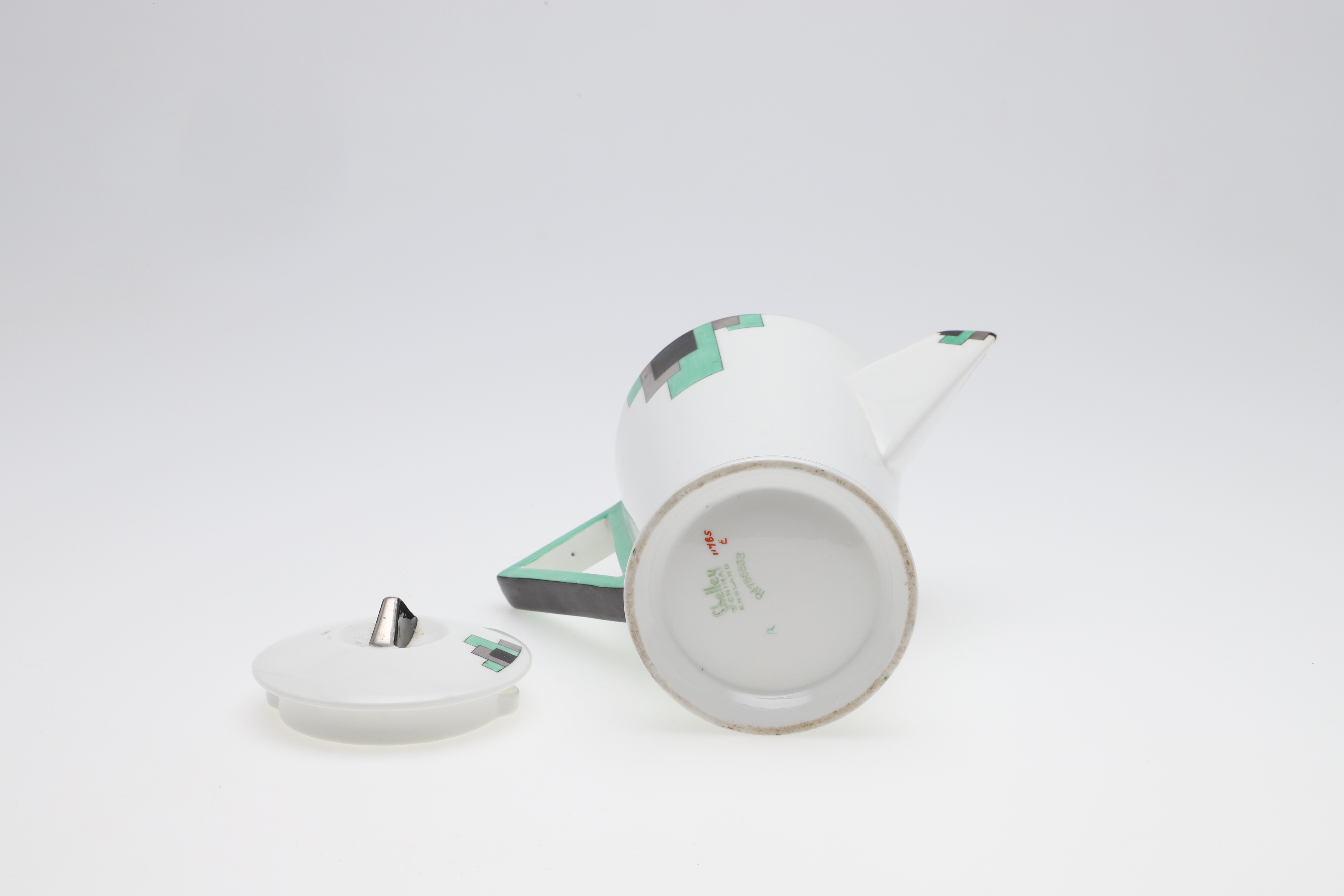 Images for 2722435. SHELLEY ART DECO COFFEE SET - GREEN BLOCKS. - Auctionet