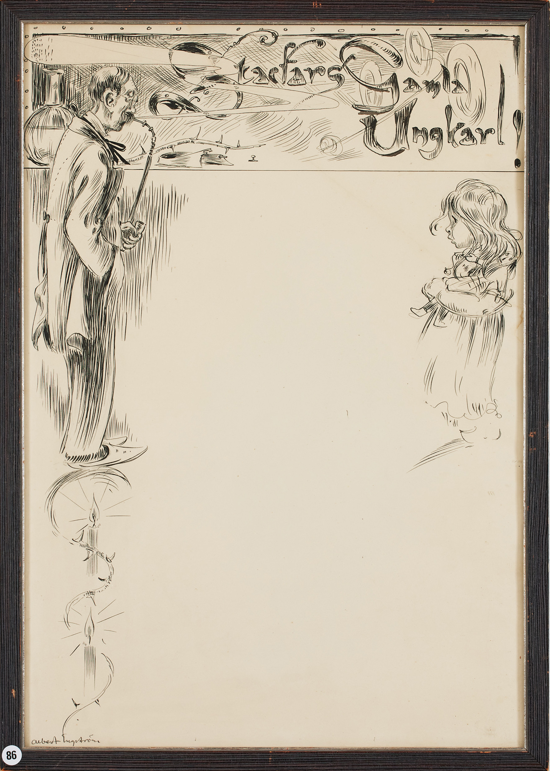 Bilder för 2726613. ALBERT ENGSTRÖM. "Stackars gamla ungkarl". - Auctionet