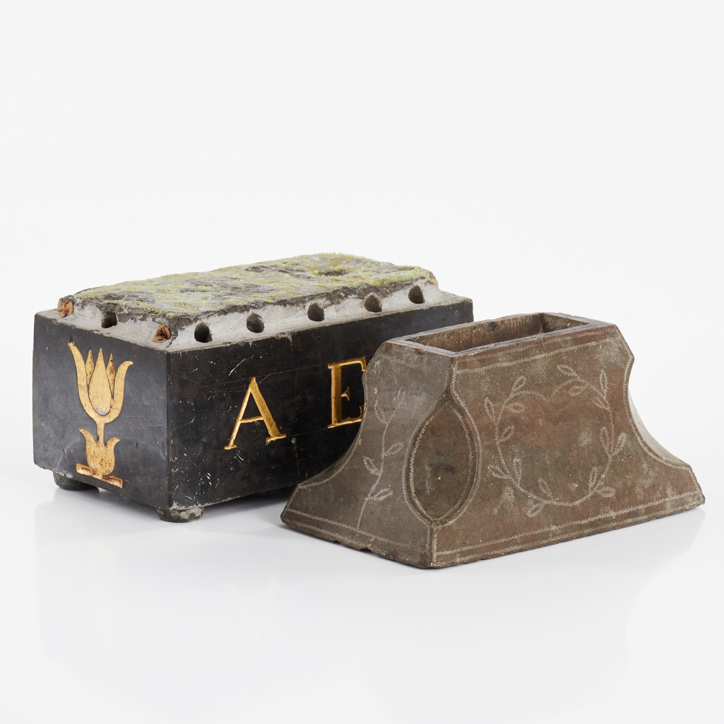 Images for 2727304. SOCKETS for NEEDLE CUSHION, 2 pieces, Sweden 19th ...