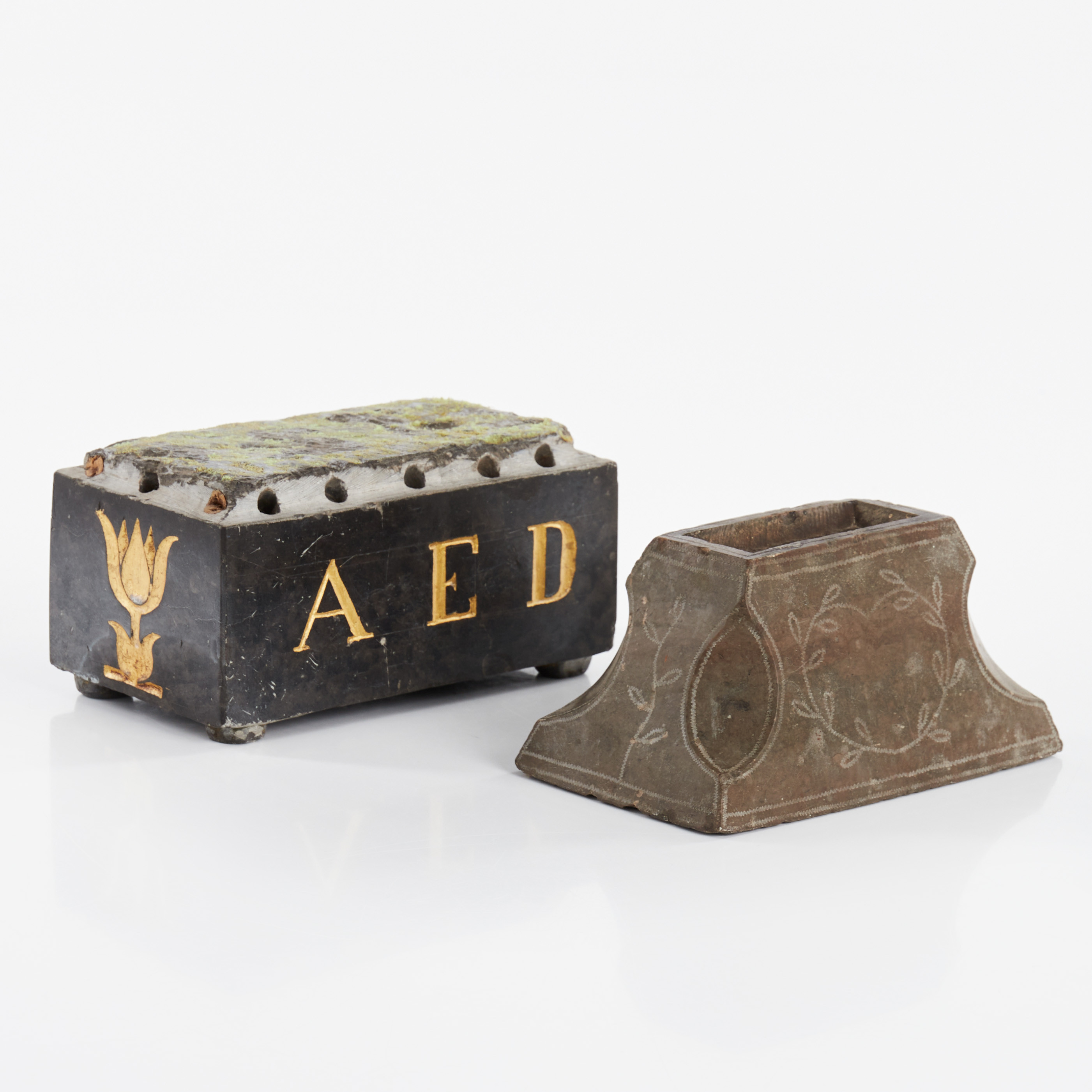 Images for 2727304. SOCKETS for NEEDLE CUSHION, 2 pieces, Sweden 19th ...