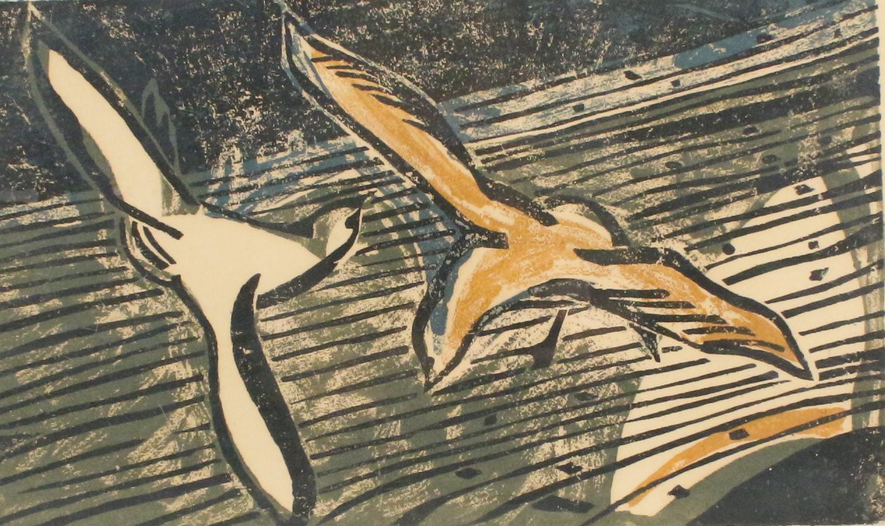 Images for 2727631. PETER ROYEN. 'Migratory Birds', 1954, color woodcut ...