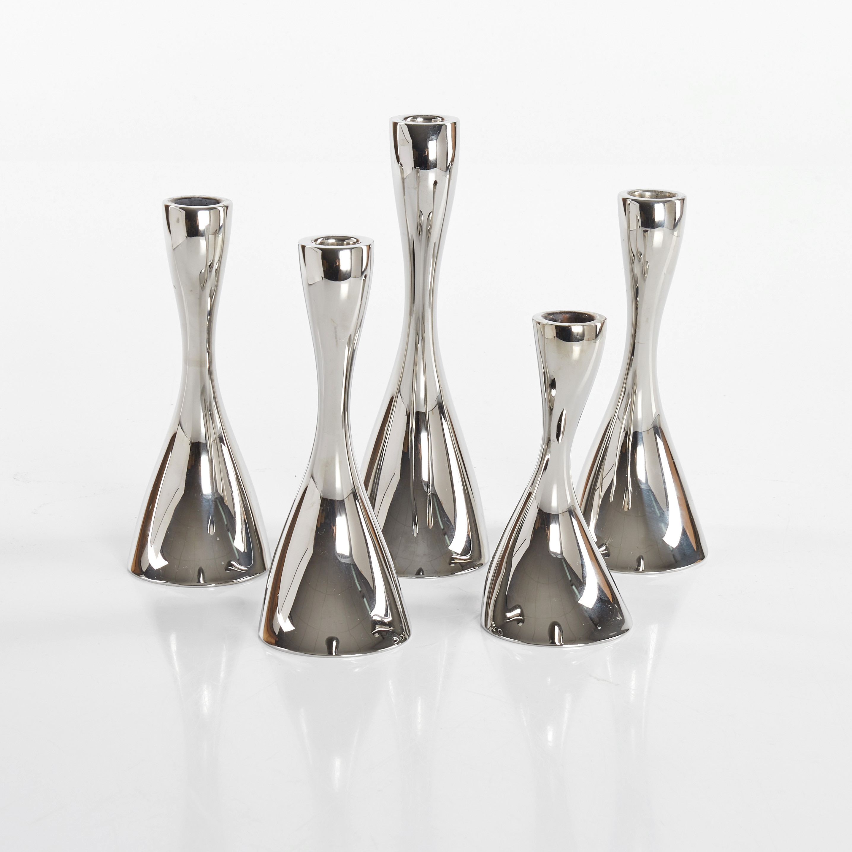 Images for 2734273. GEORG JENSEN, candlesticks 5 pcs., "Cobra ...