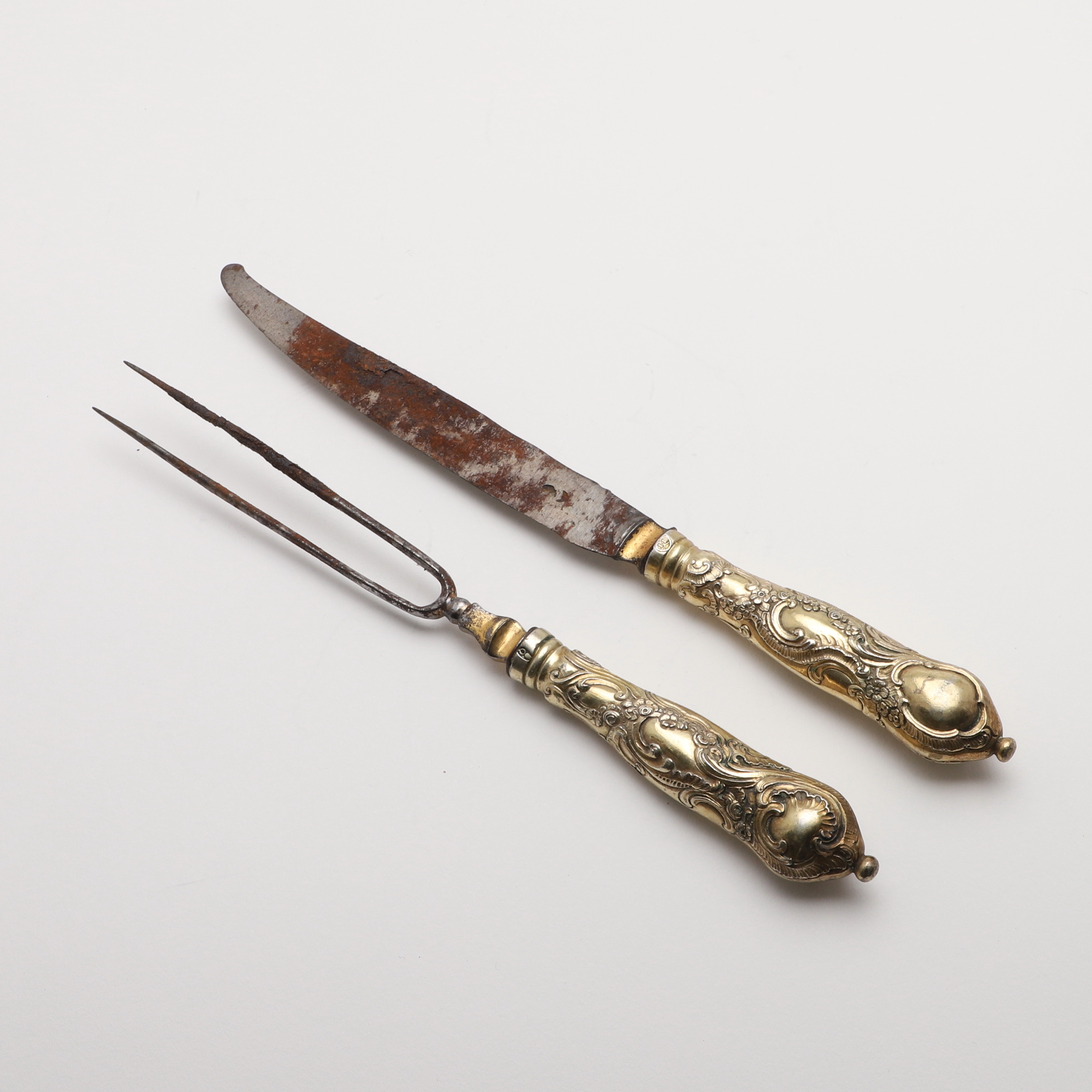 Bilder zu 2734944. EIN DEUTSCHES SILBERVERGOLDETES MESSER UND GABEL AUS ...