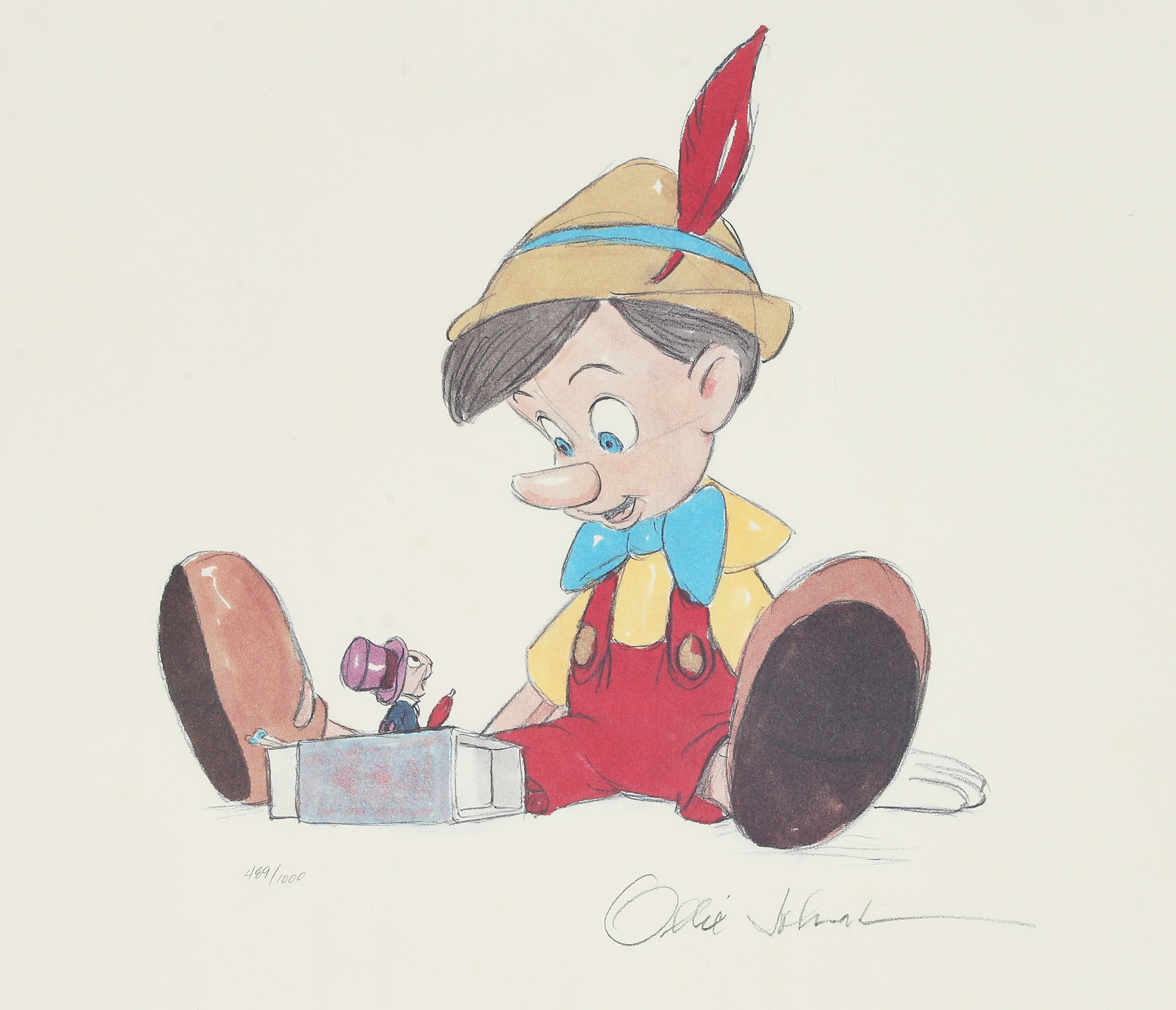 Images for 2735683. OLLIE JOHNSTON. Pinocchio, lithograph. - Auctionet