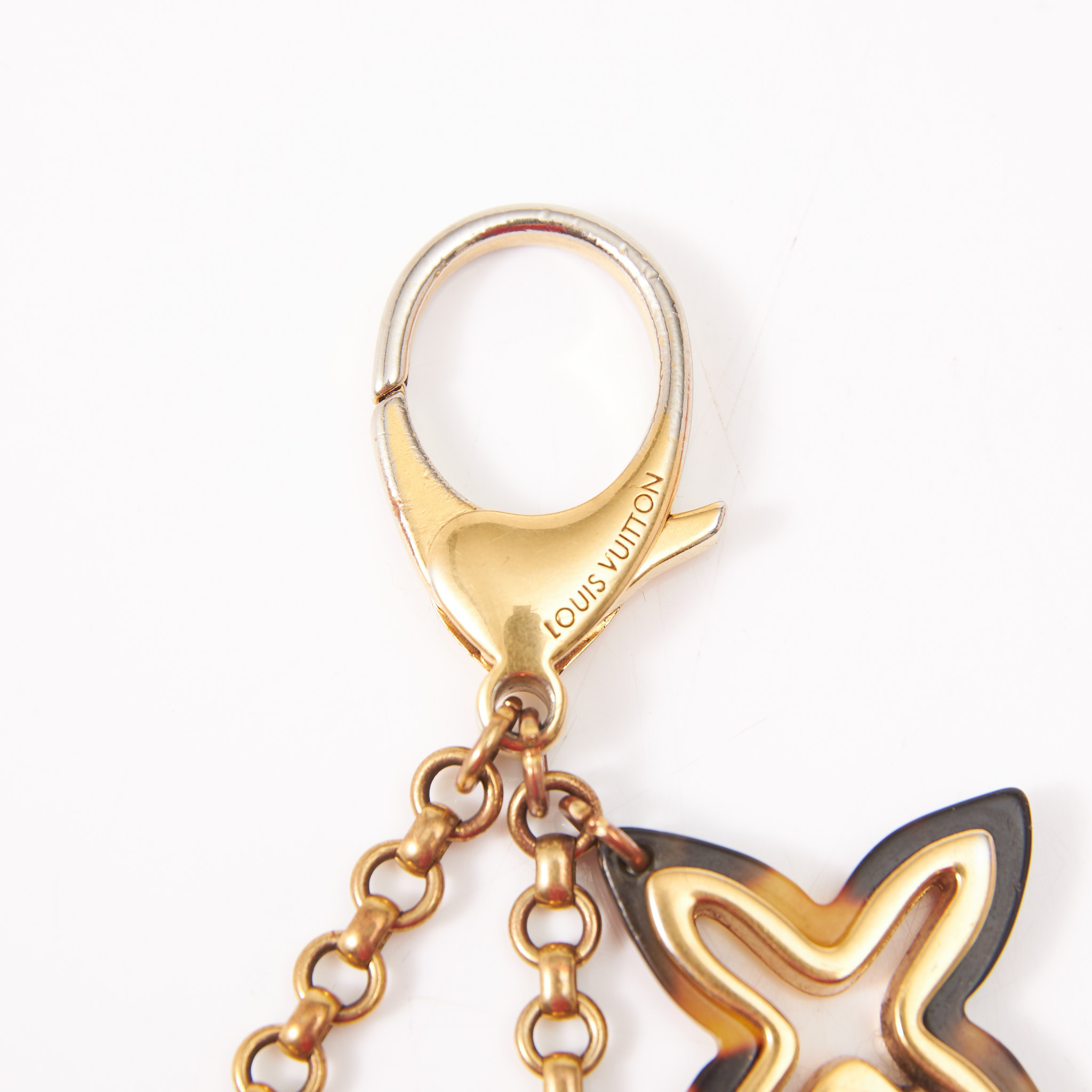 Images for 2736449. LOUIS VUITTON, key ring with details in yellow ...