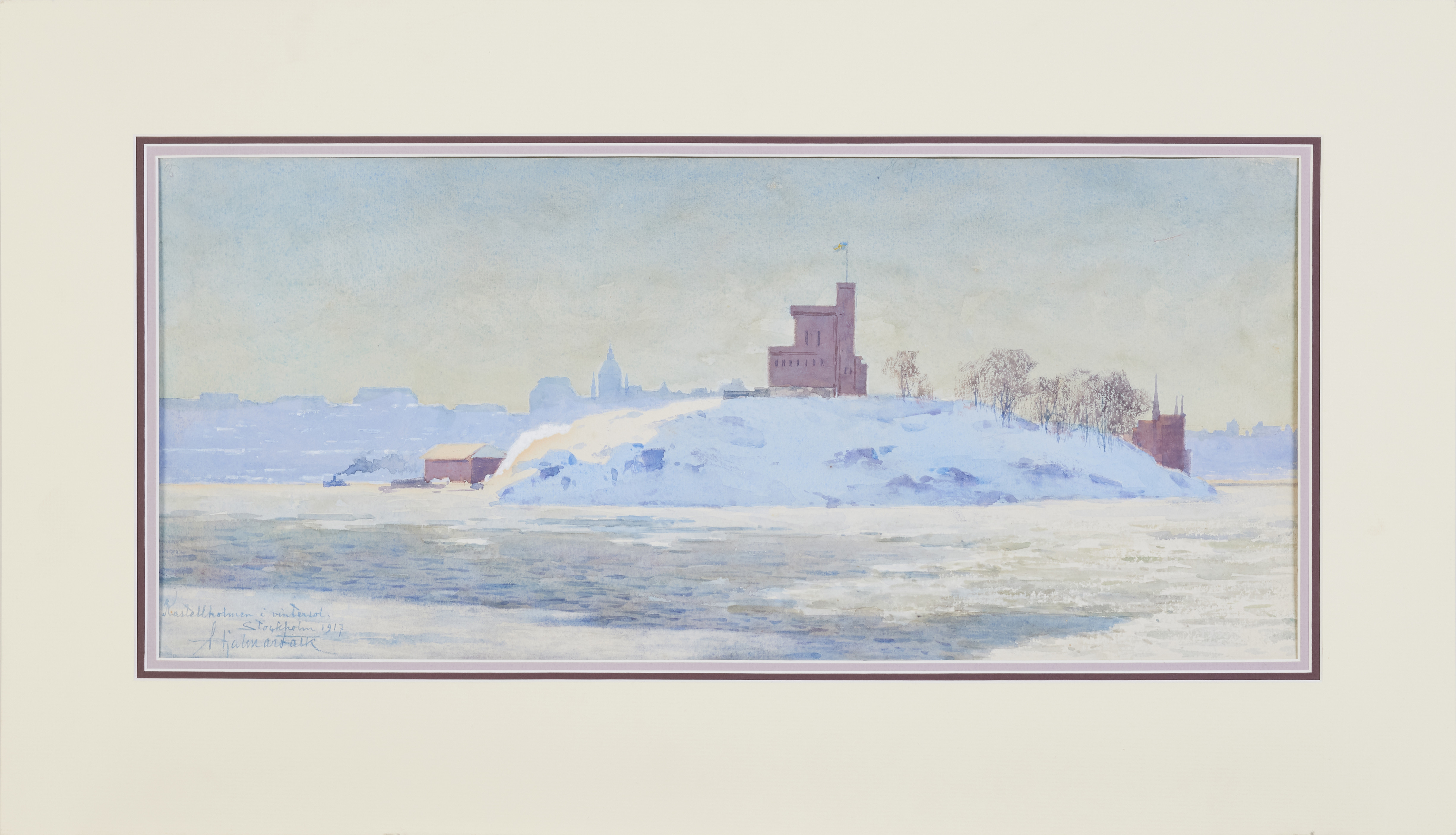 Images for 2738507. HJALMAR FALK (1856-1938). "Kastelholmen in winter ...