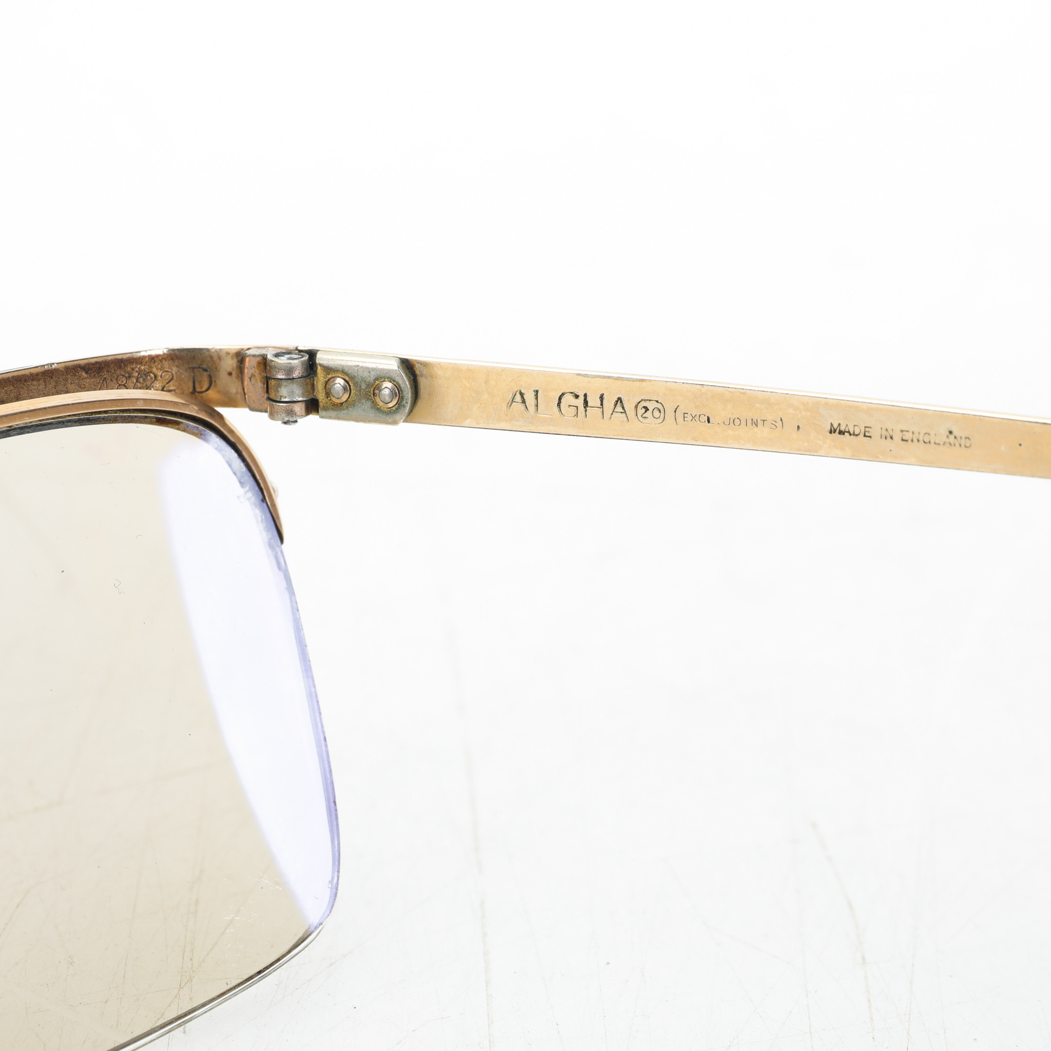 Images for 2739727. GLASSES, algha 20, vintage, made in England, gold ...