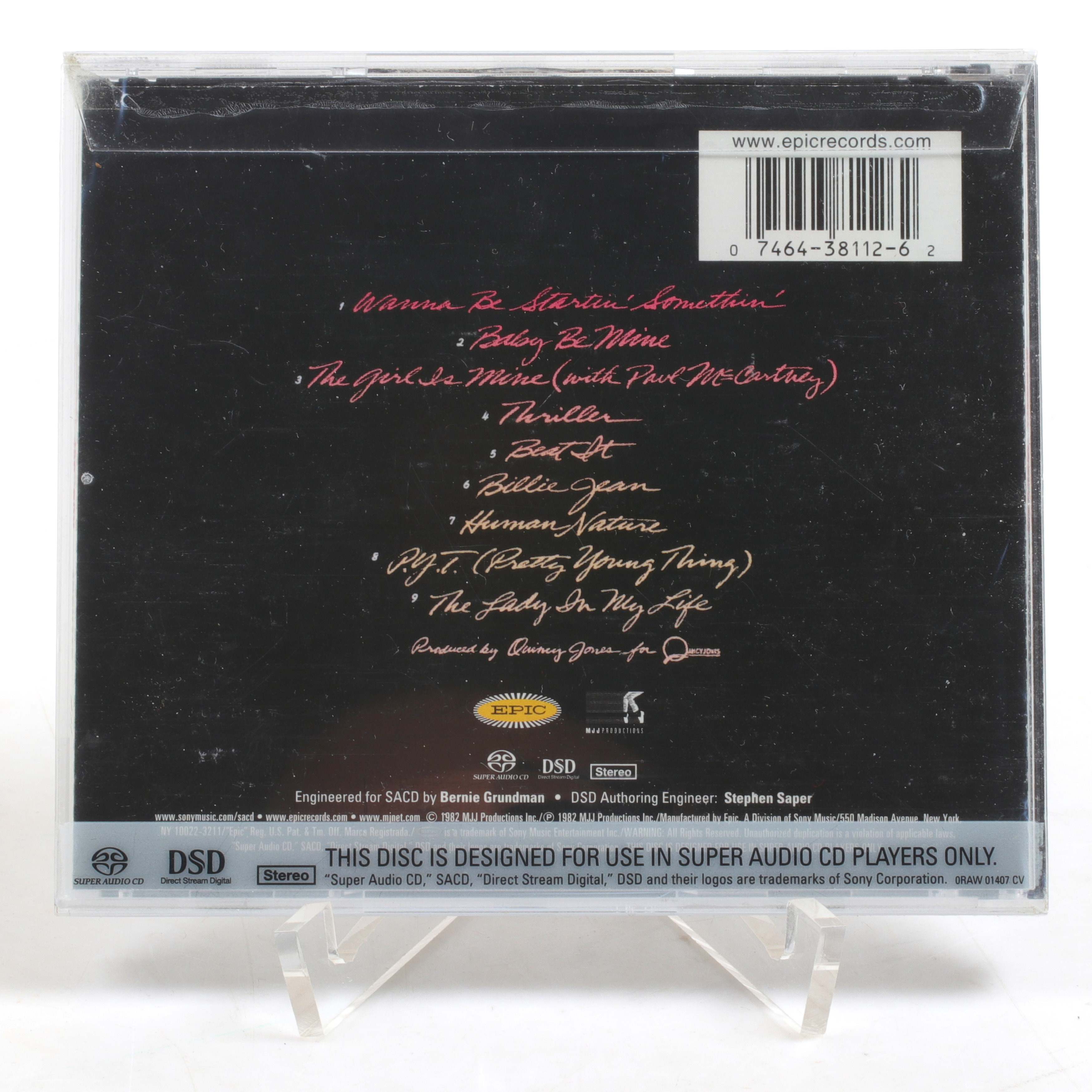 2739867. MICHAEL JACKSON "Thriller" ja SLIPCASE, Sony Super Audio CD ...