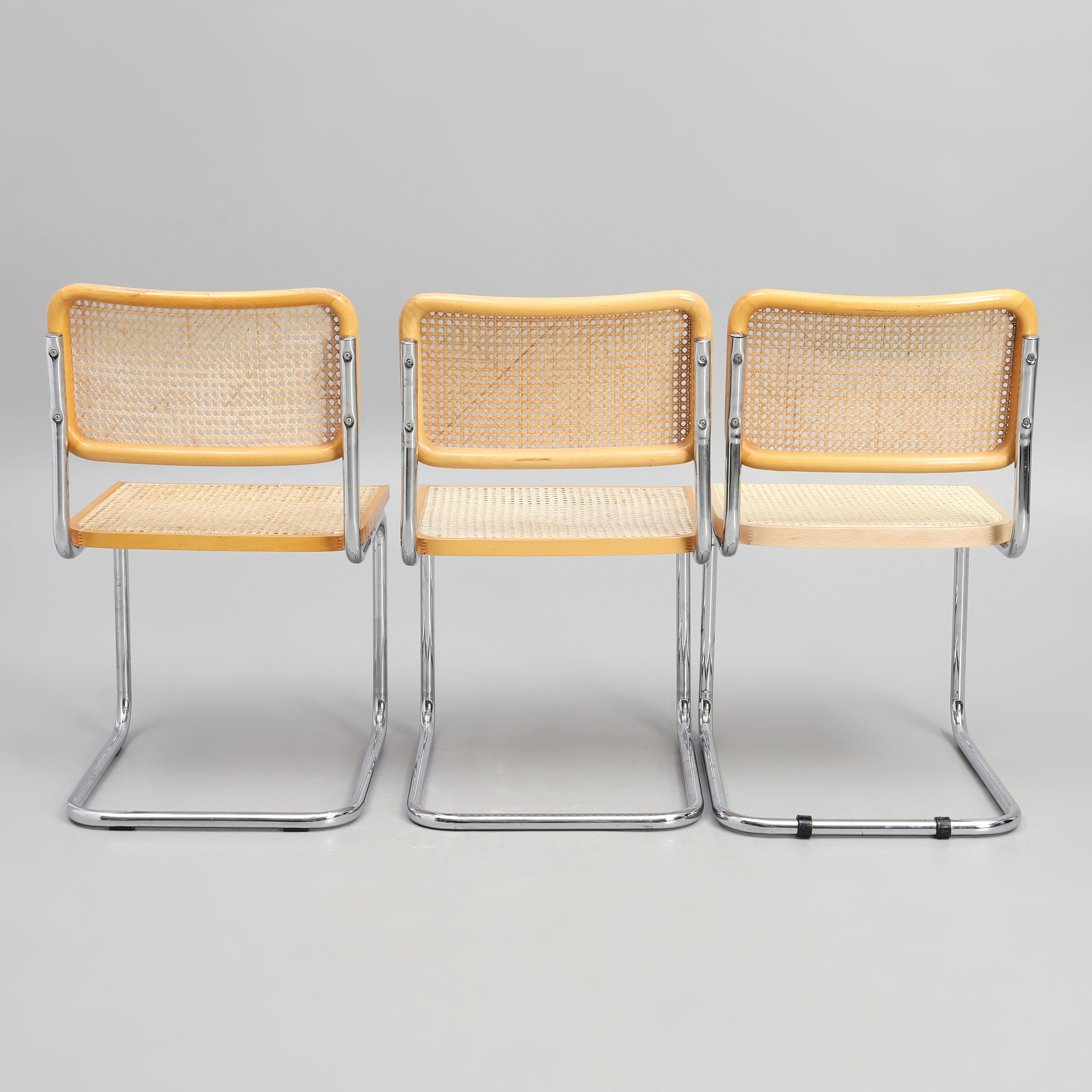 Bilder för 2753838. STOLAR, 6 st, Bauhaus-modell, rotting och stålrör ...