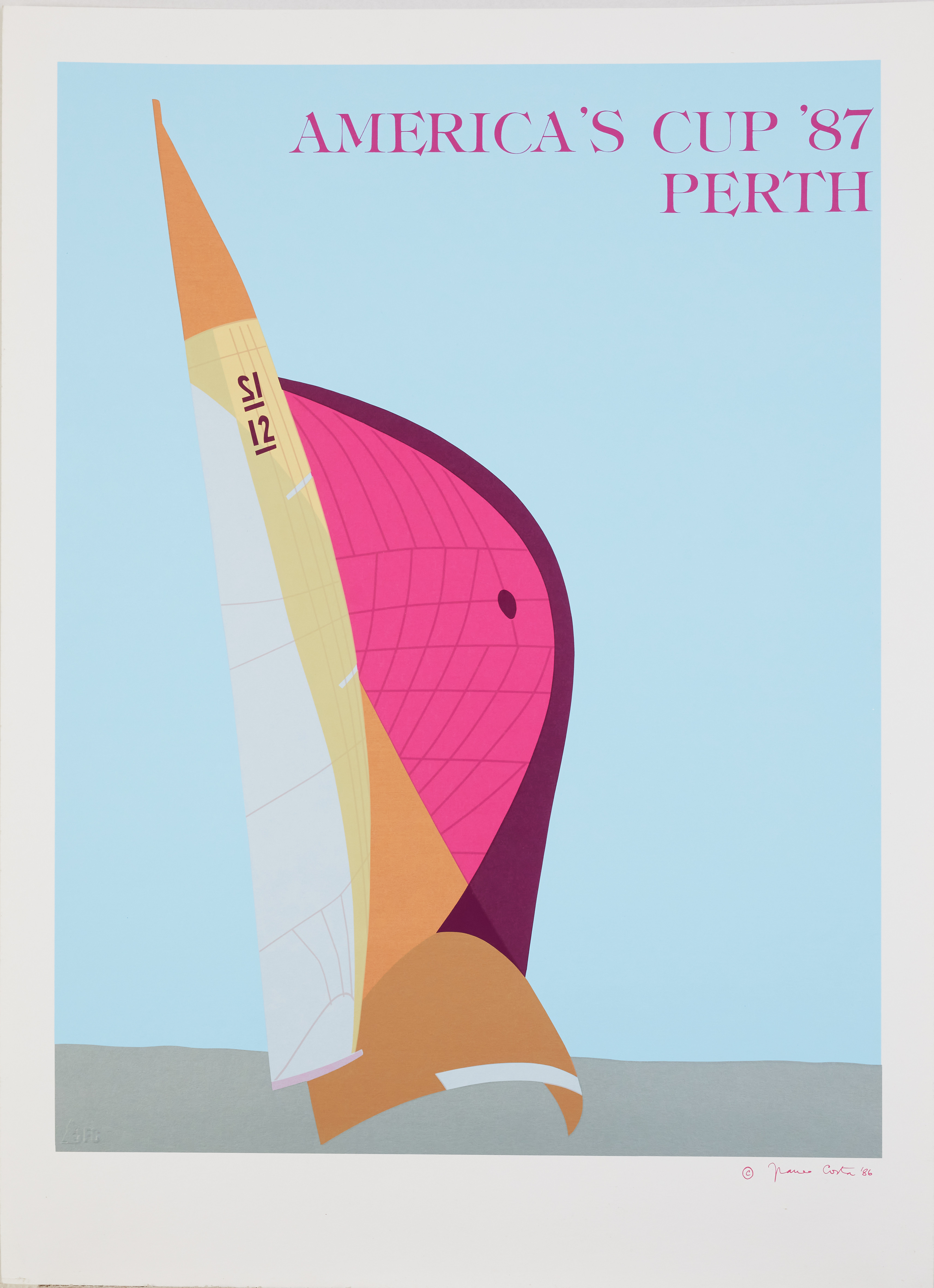 Images for 2758639. FRANCO COSTA. "Americas cup 87 Perth", color ...