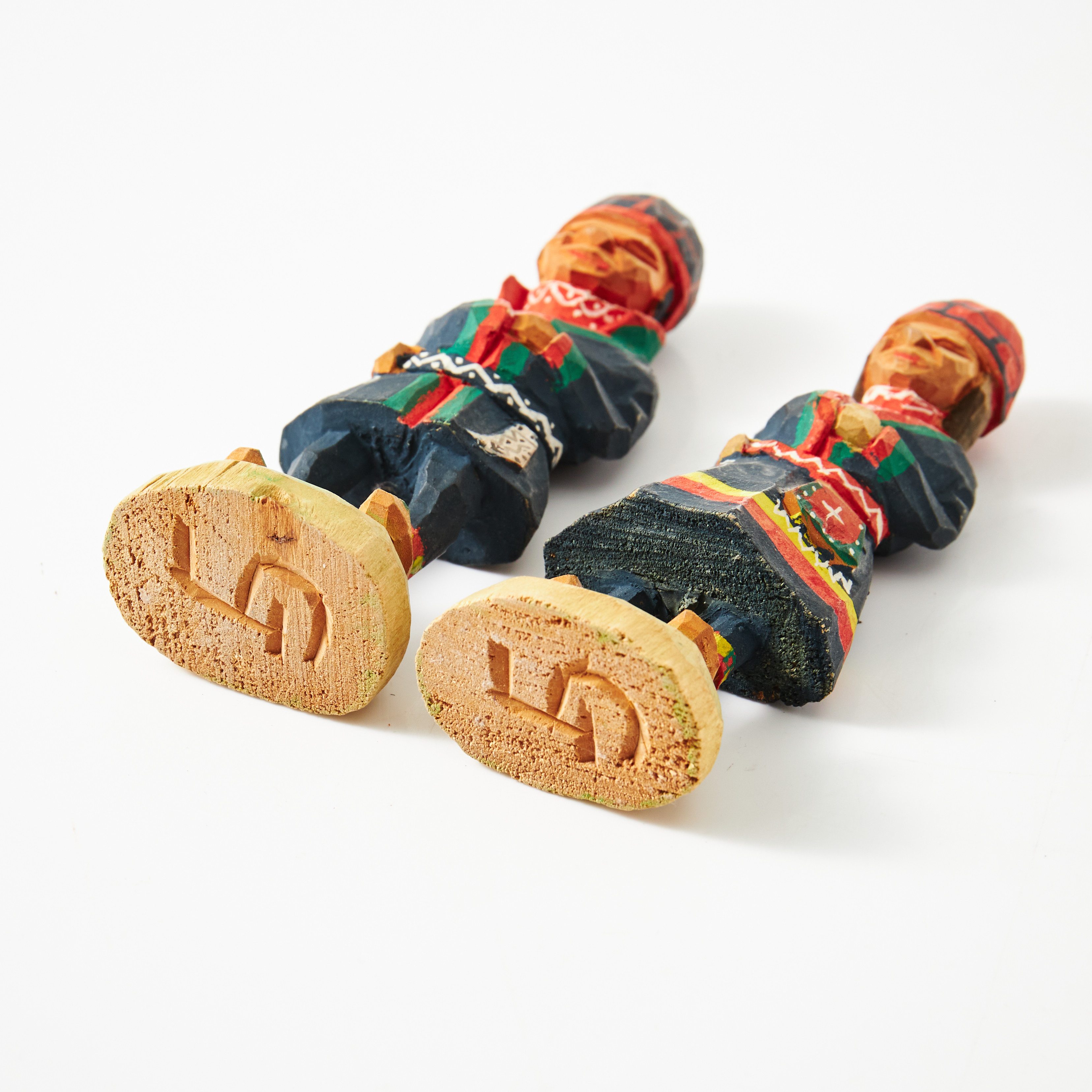 Images for 2759219. WOODEN FIGURES, 1 pair, Sami figures, carved wood ...