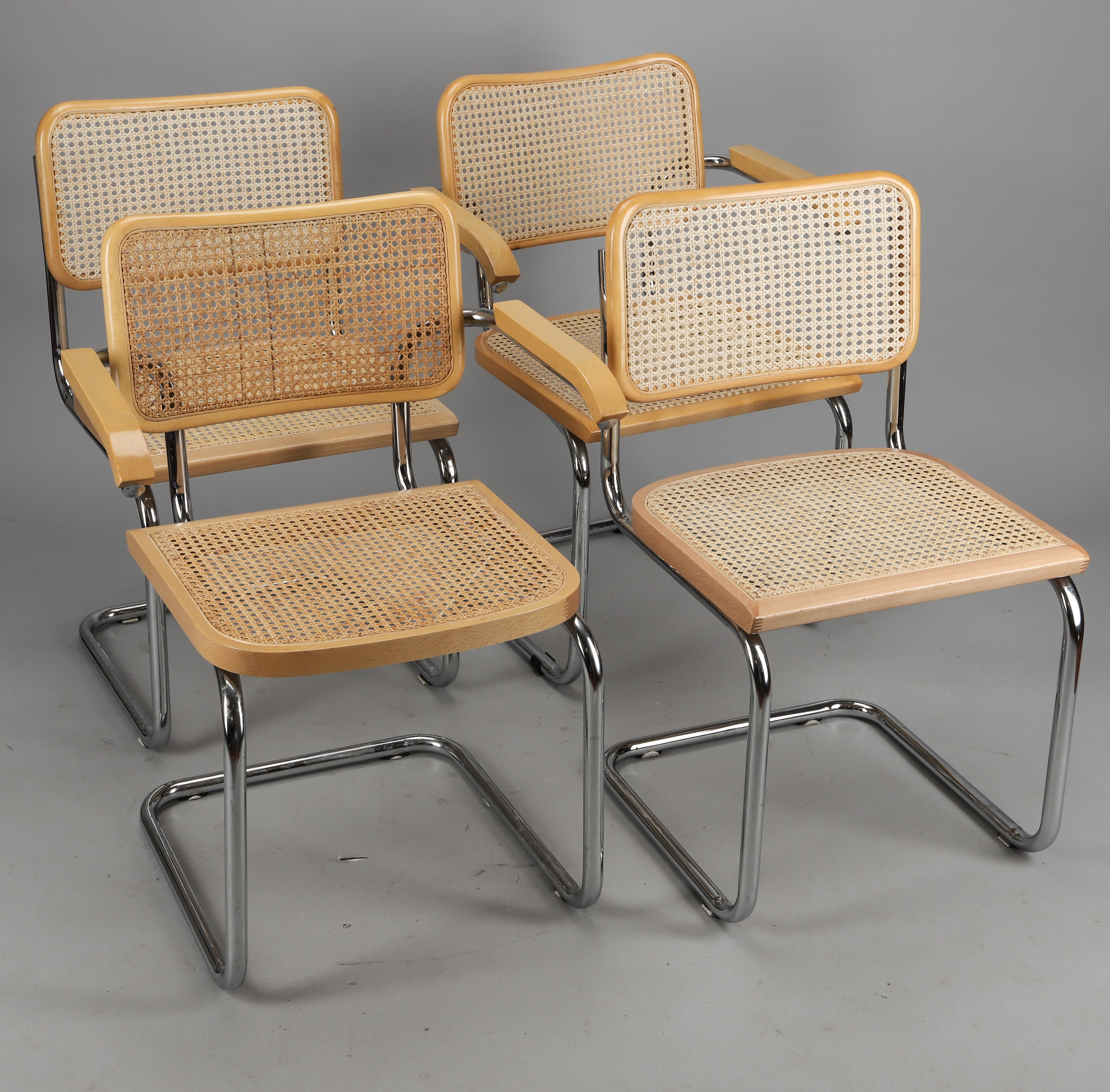 Bilder för 2762149. STOLAR, 4 st snarlika, rotting och stålrör, Bauhaus ...