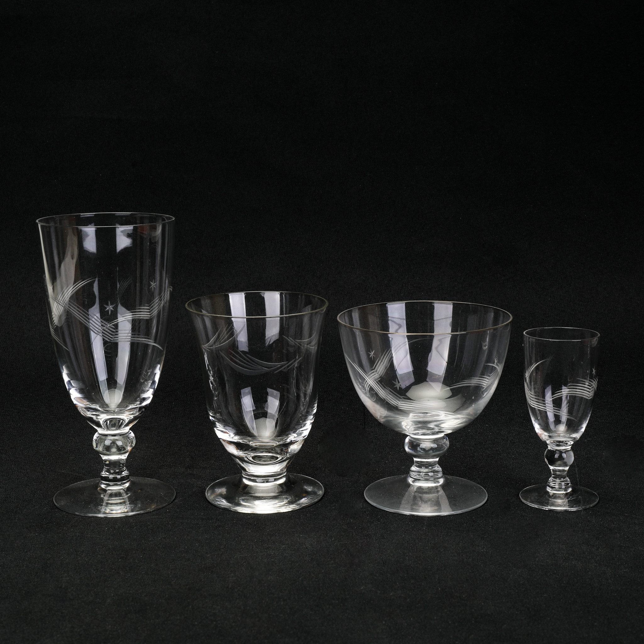 Images for 2766917. GLASSWARE, 47 pieces, polished decor. - Auctionet