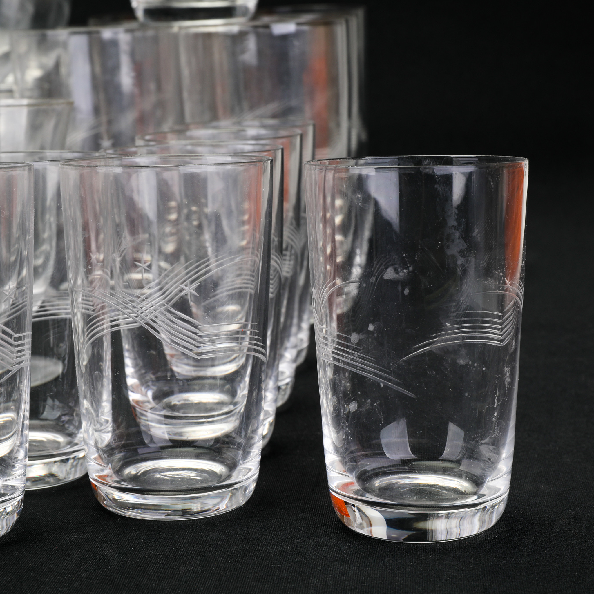 Images for 2766917. GLASSWARE, 47 pieces, polished decor. - Auctionet