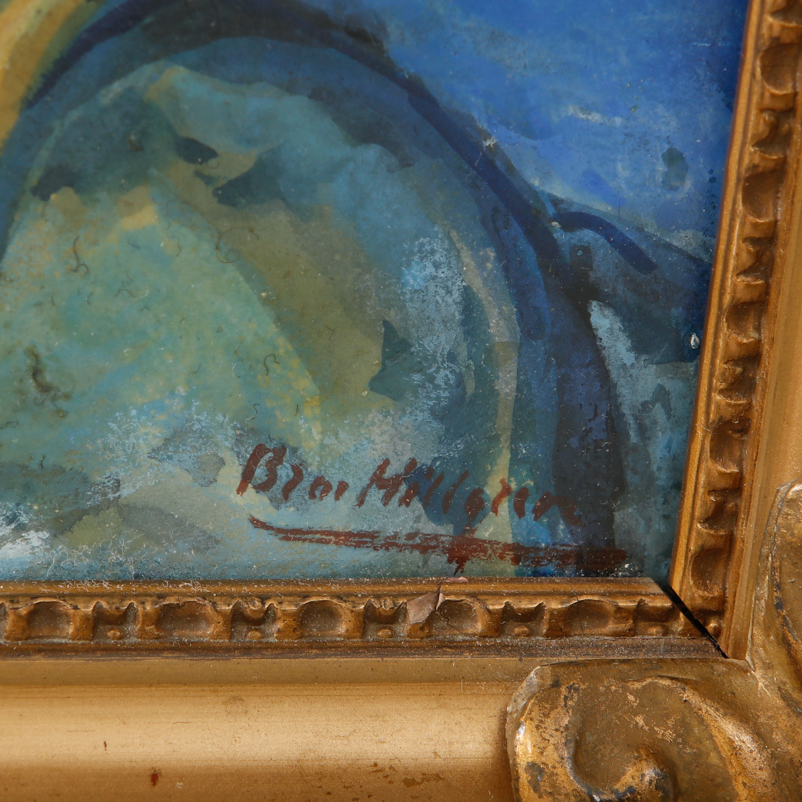 Images for 2773729. BROR HILLGREN. Figures and horse, oil on Board ...