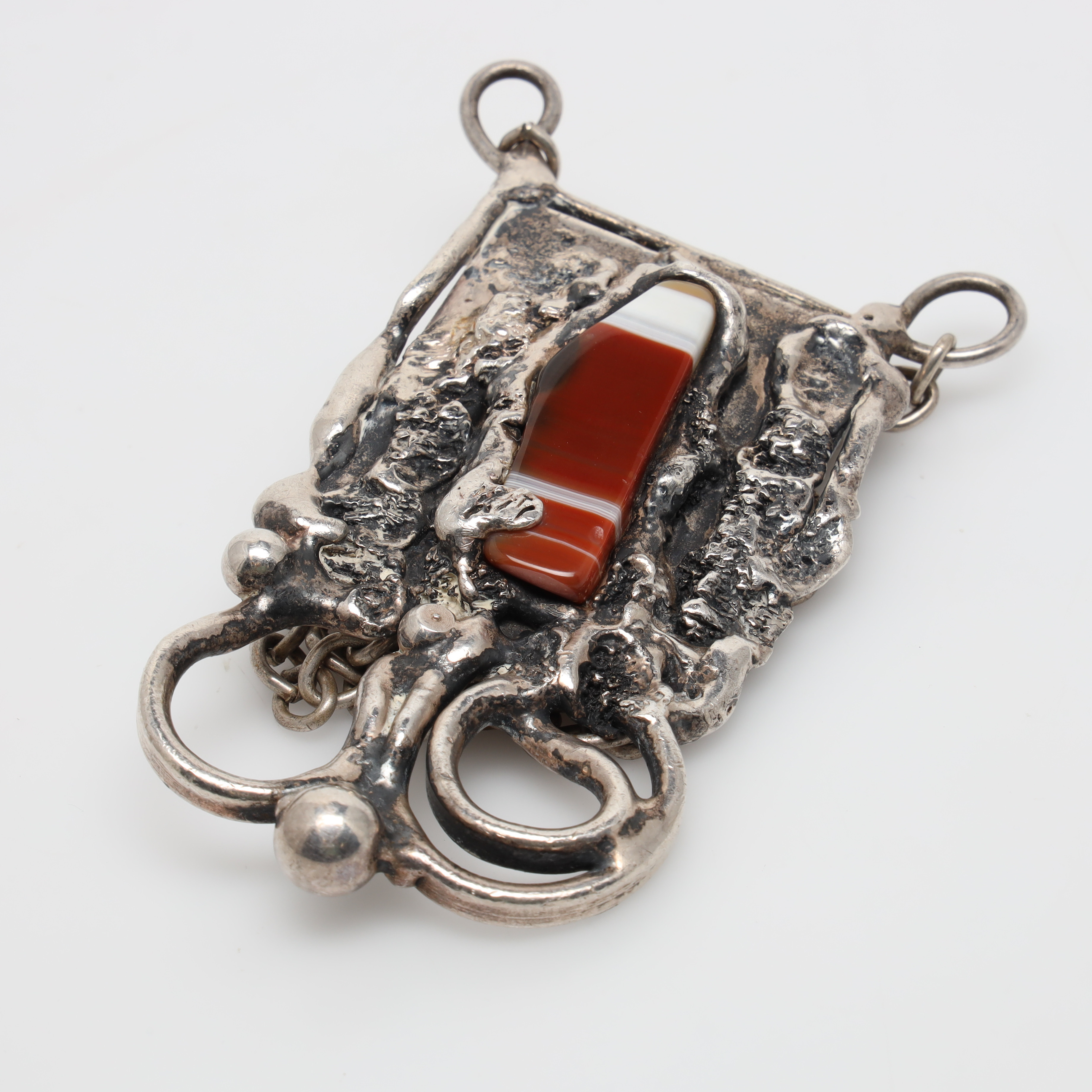 Images for 2785850. WIGGERS, pendant with chain, silver and agate ...
