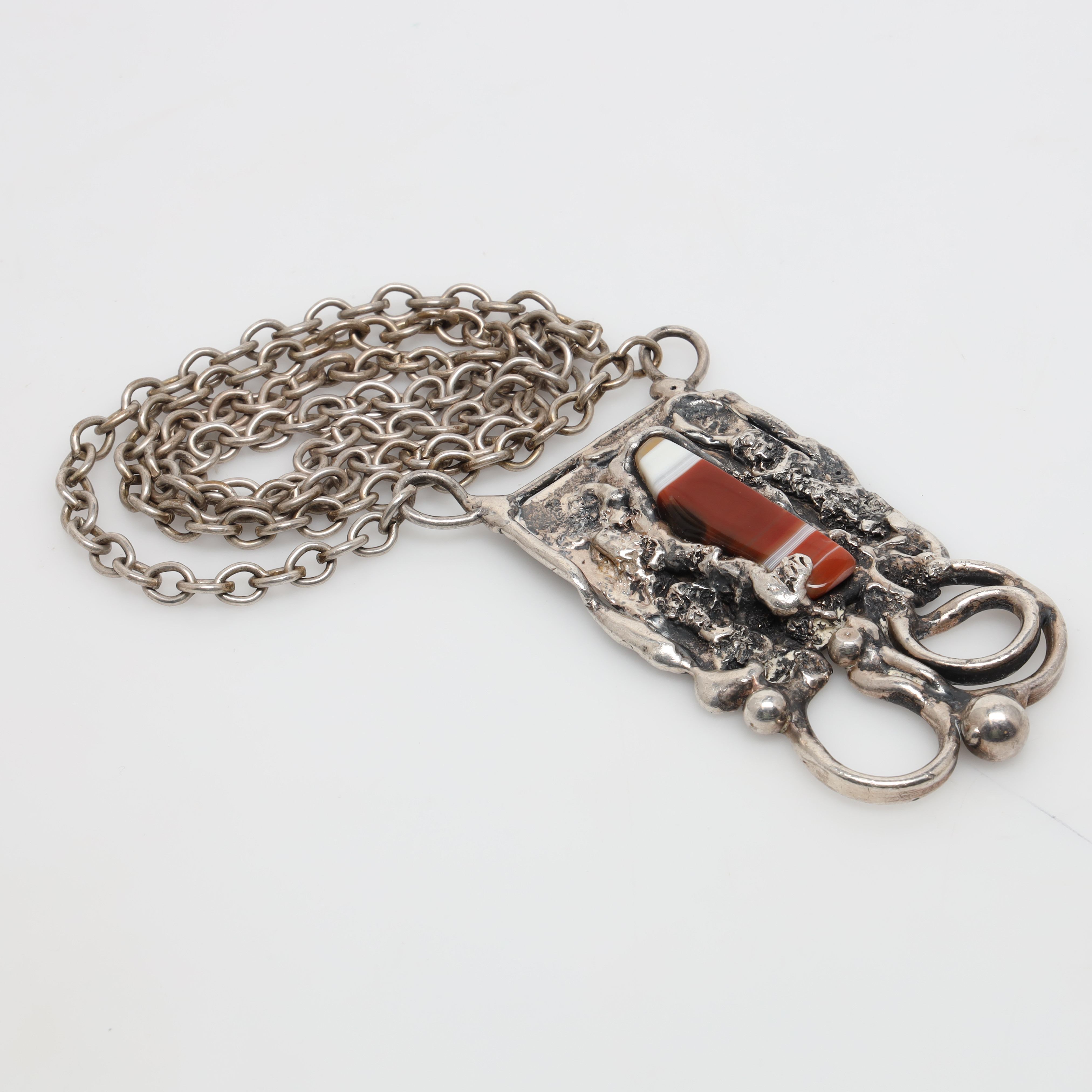 Images for 2785850. WIGGERS, pendant with chain, silver and agate ...