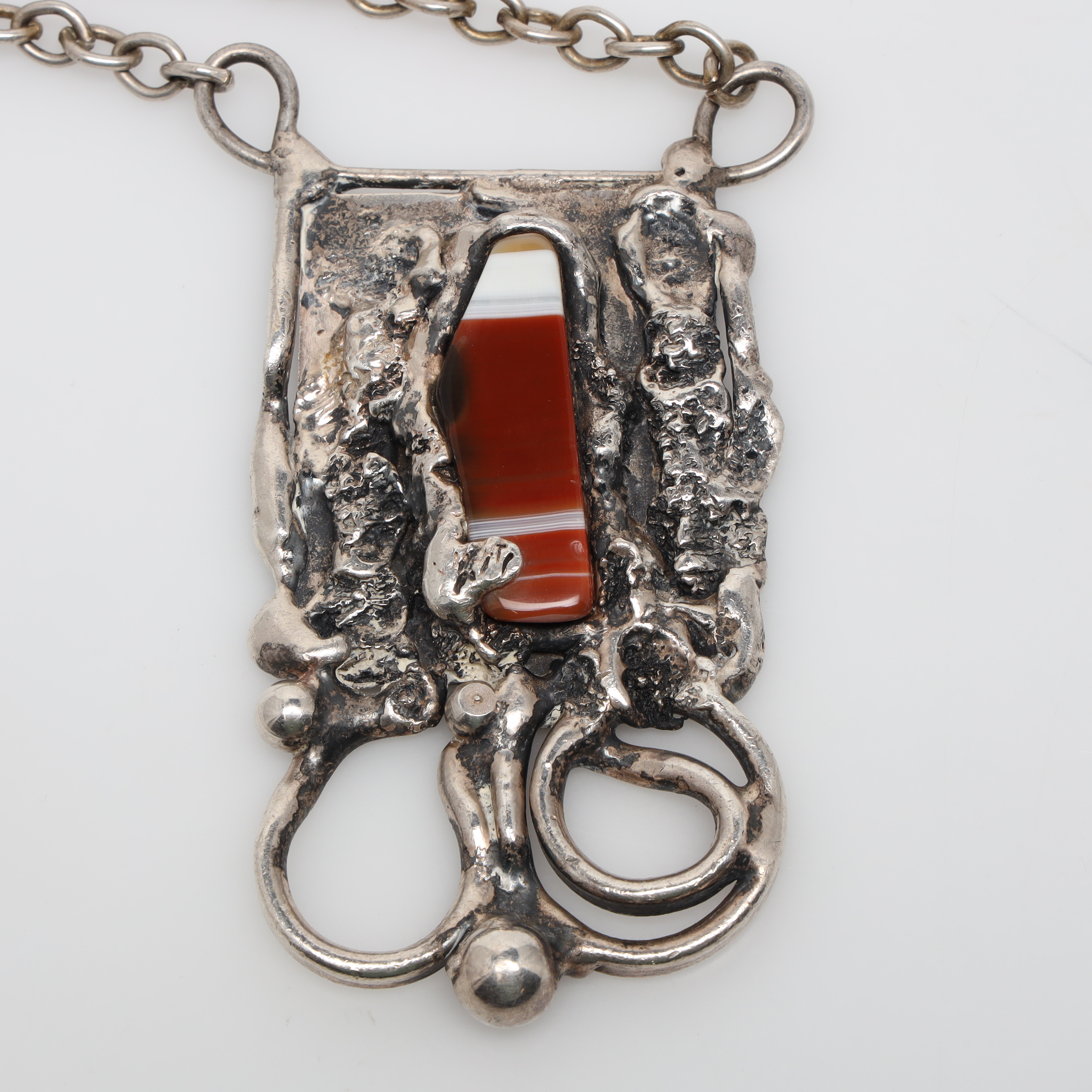 Images for 2785850. WIGGERS, pendant with chain, silver and agate ...