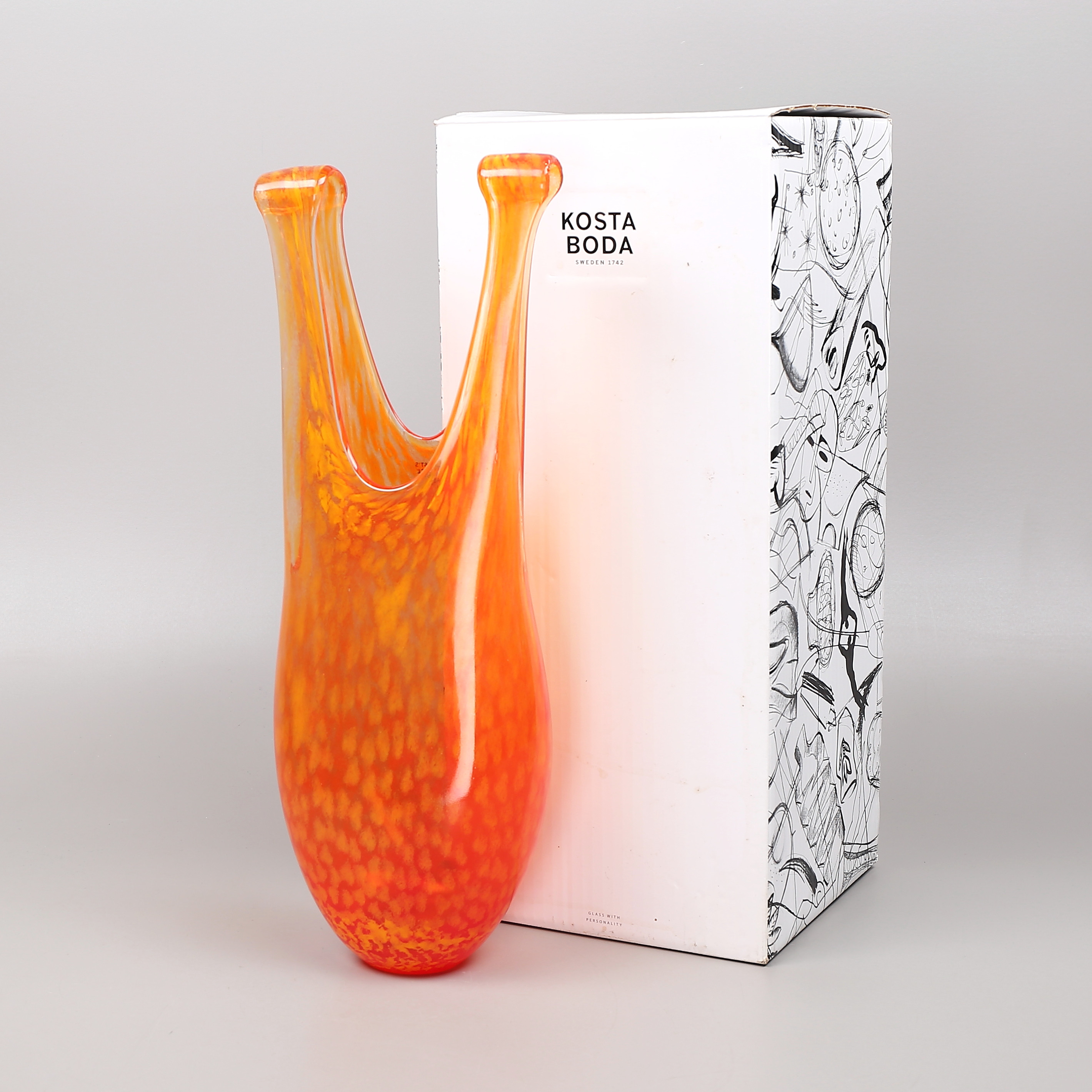 Images for 2793078. KJELL ENGMAN. Vase, glass, "Swimsuit, Catwalk ...