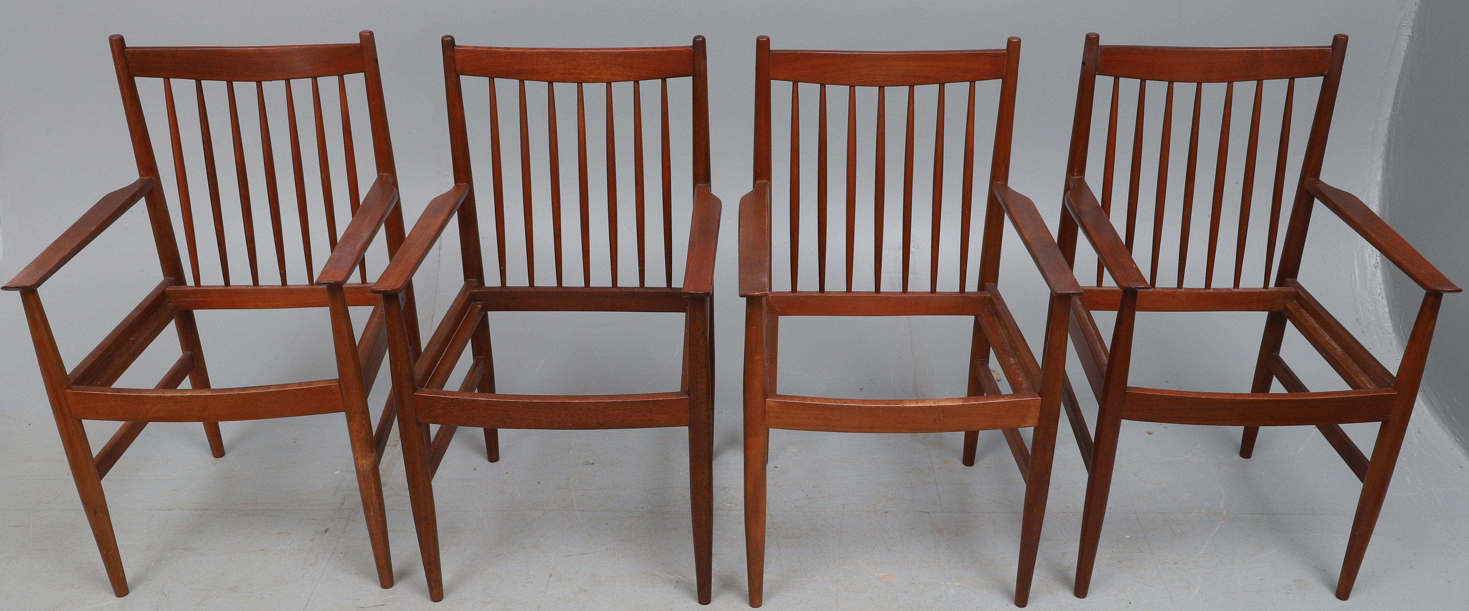 Images for 2797322. FOUR RETRO SCANDINAVIAN TEAK SPINDLE BACK DINING ...