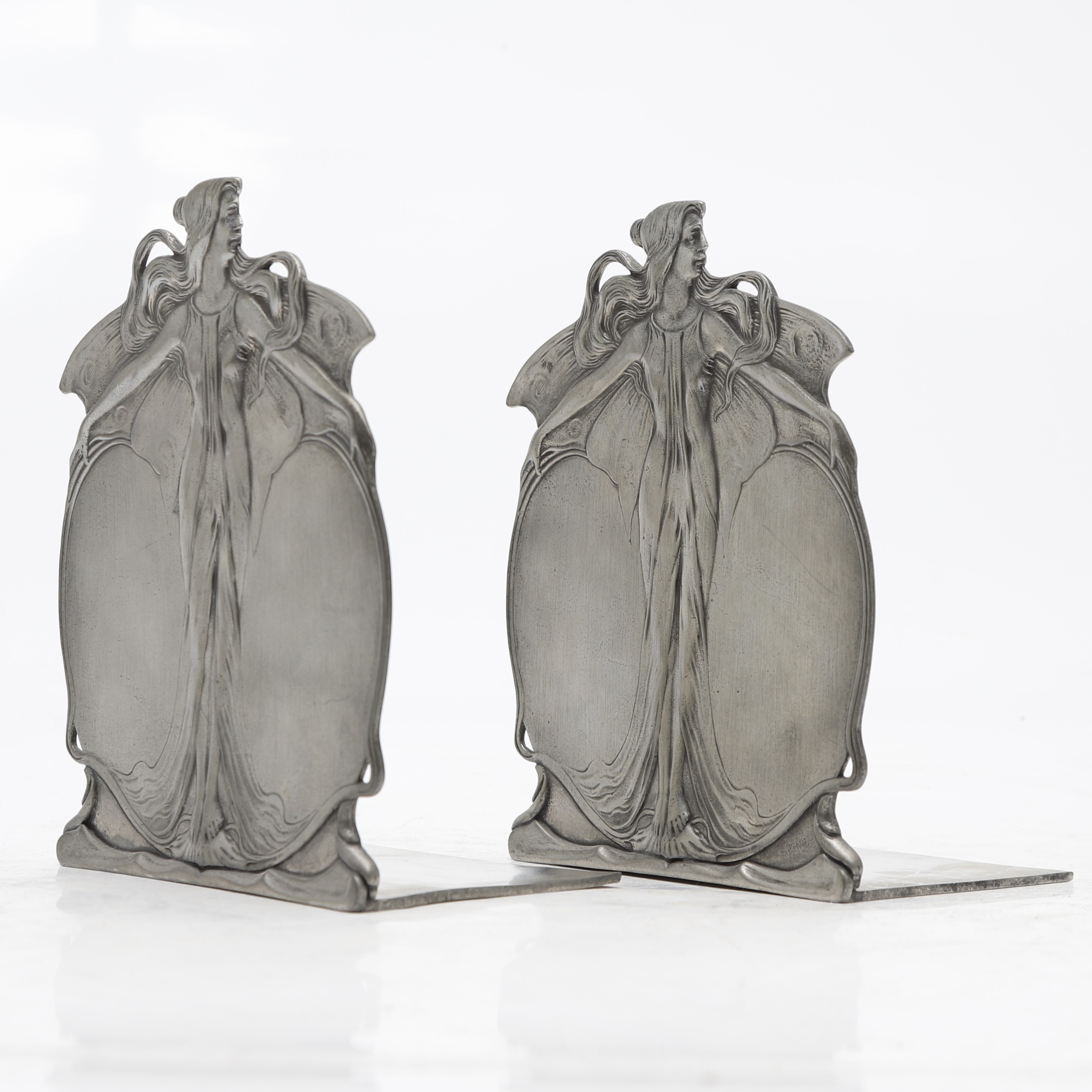 Images for 2799323. Pair of pewter Art Nouveau bookends by Achille ...