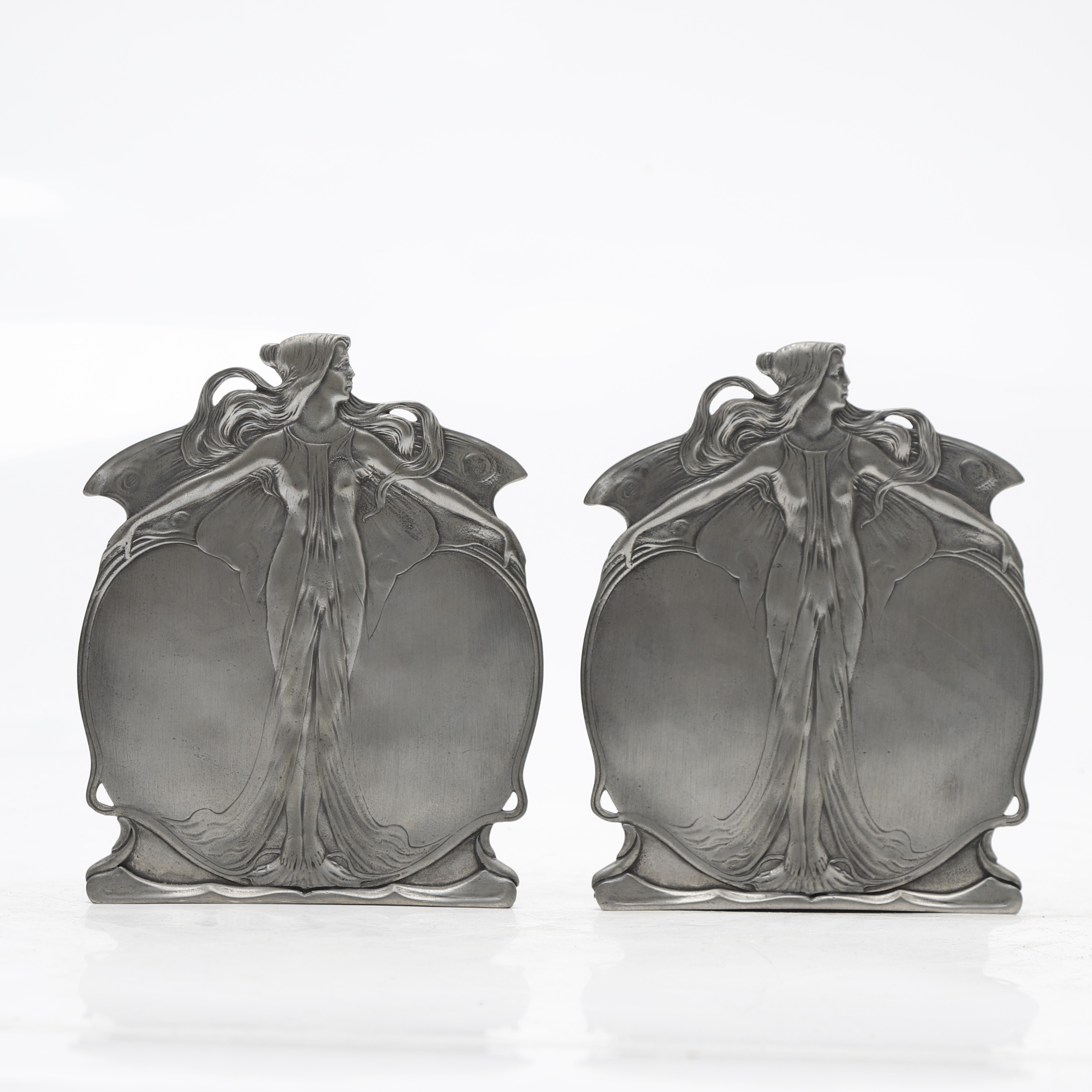 Images for 2799323. Pair of pewter Art Nouveau bookends by Achille ...