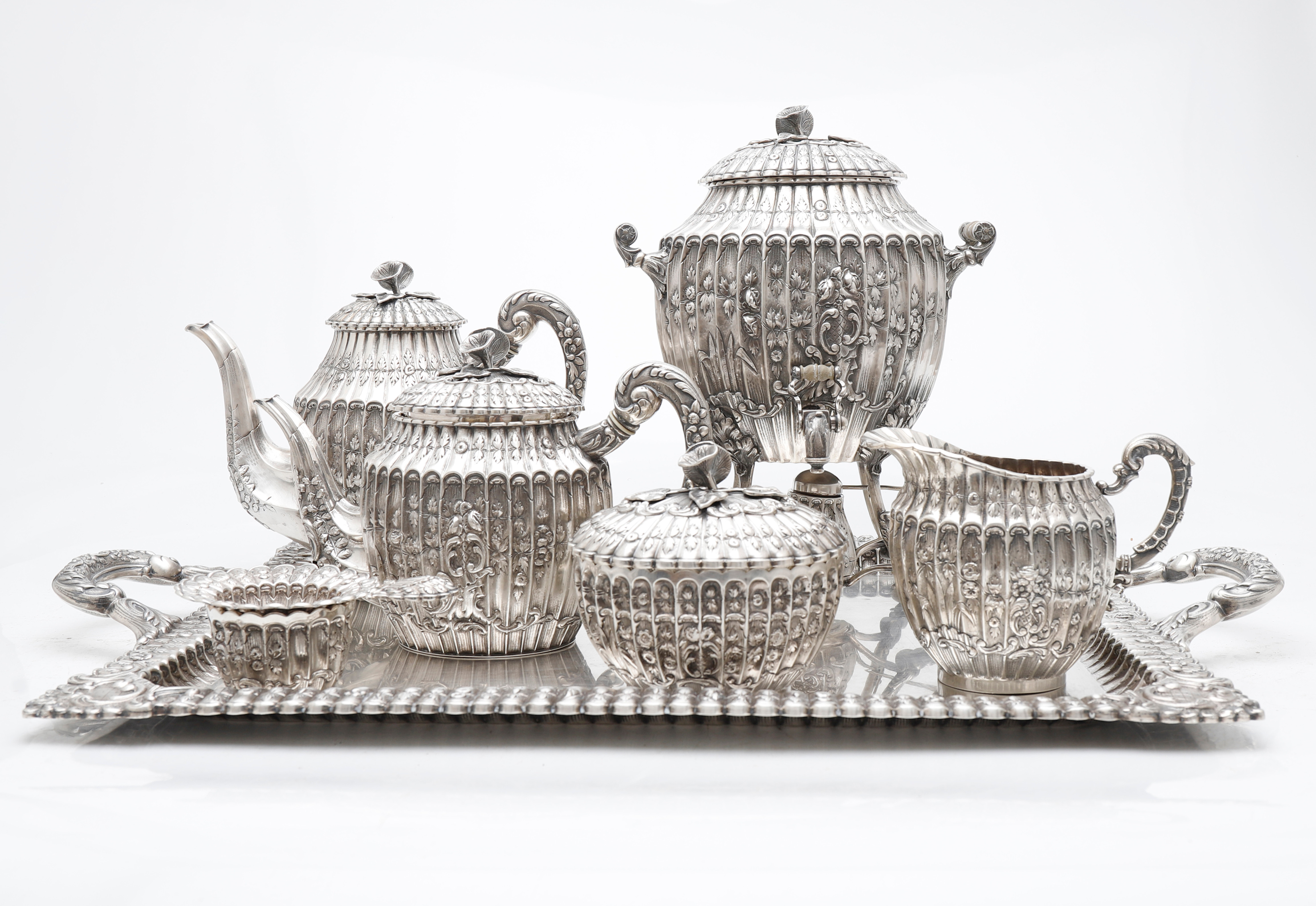 Images for 2800145. Spanish silver tea set by Manuel Fernández Aldao ...