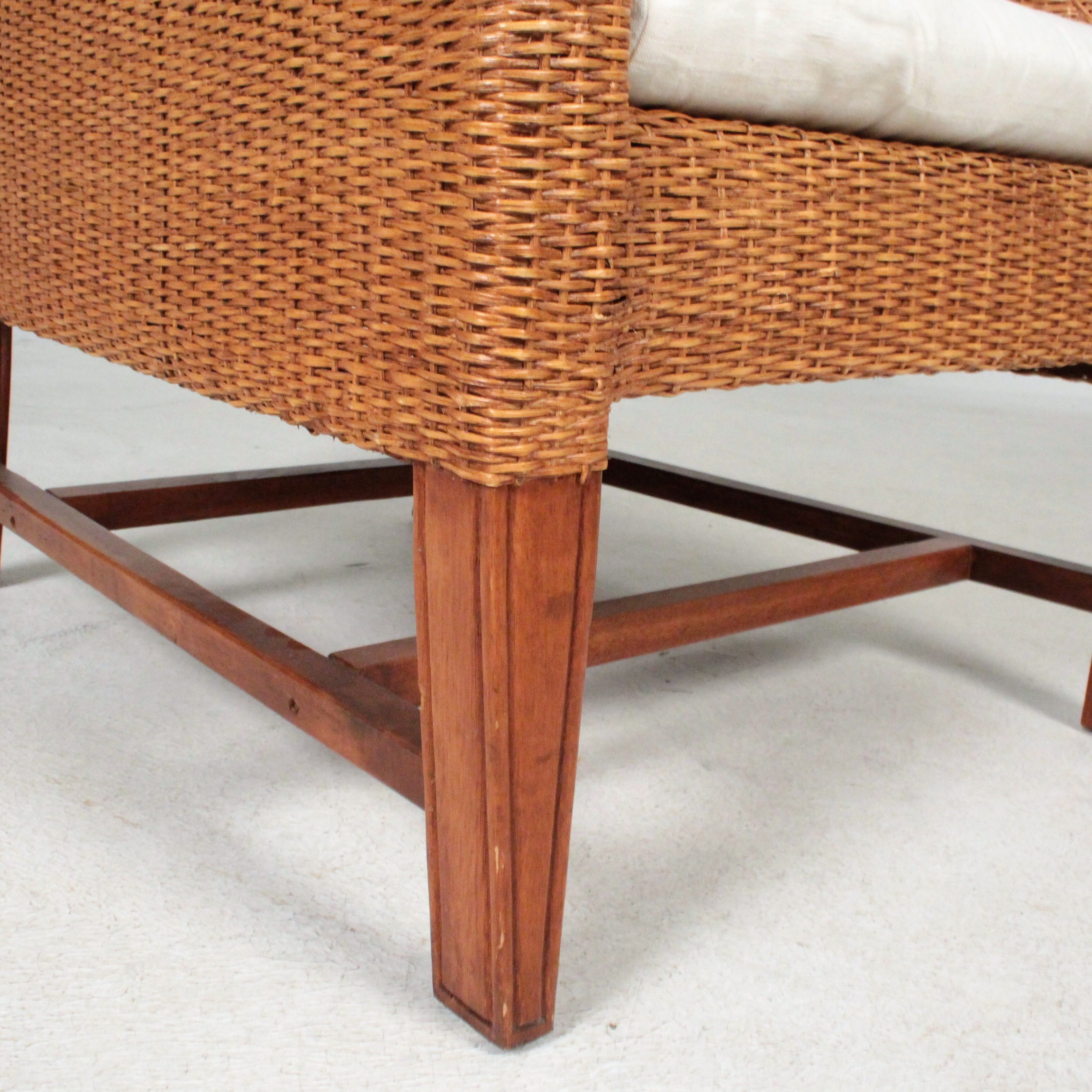 Images for 2806395. Rattan wing back chair. - Auctionet