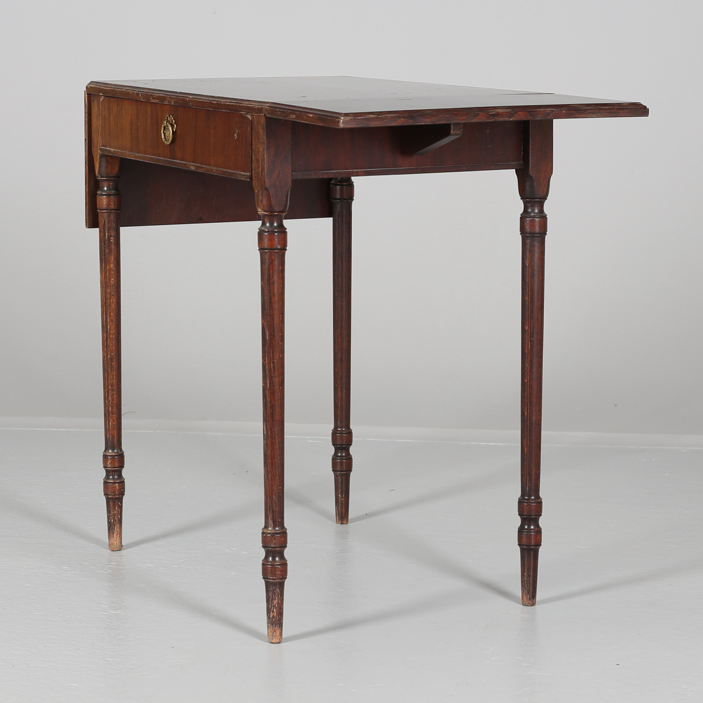 Images for 2808162. SIDE TABLE, with folding flaps and drawer, mahogany ...