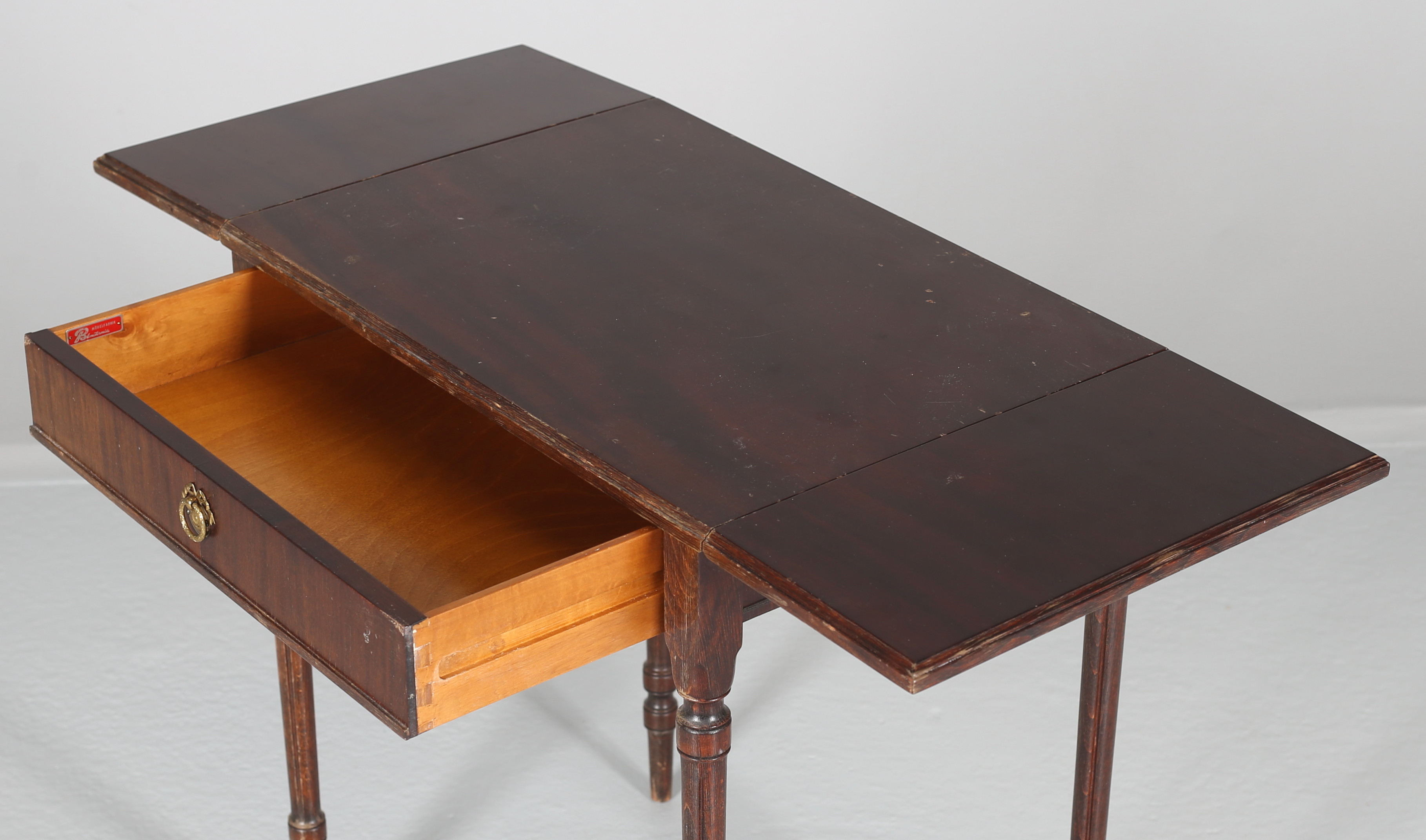 Images for 2808162. SIDE TABLE, with folding flaps and drawer, mahogany ...