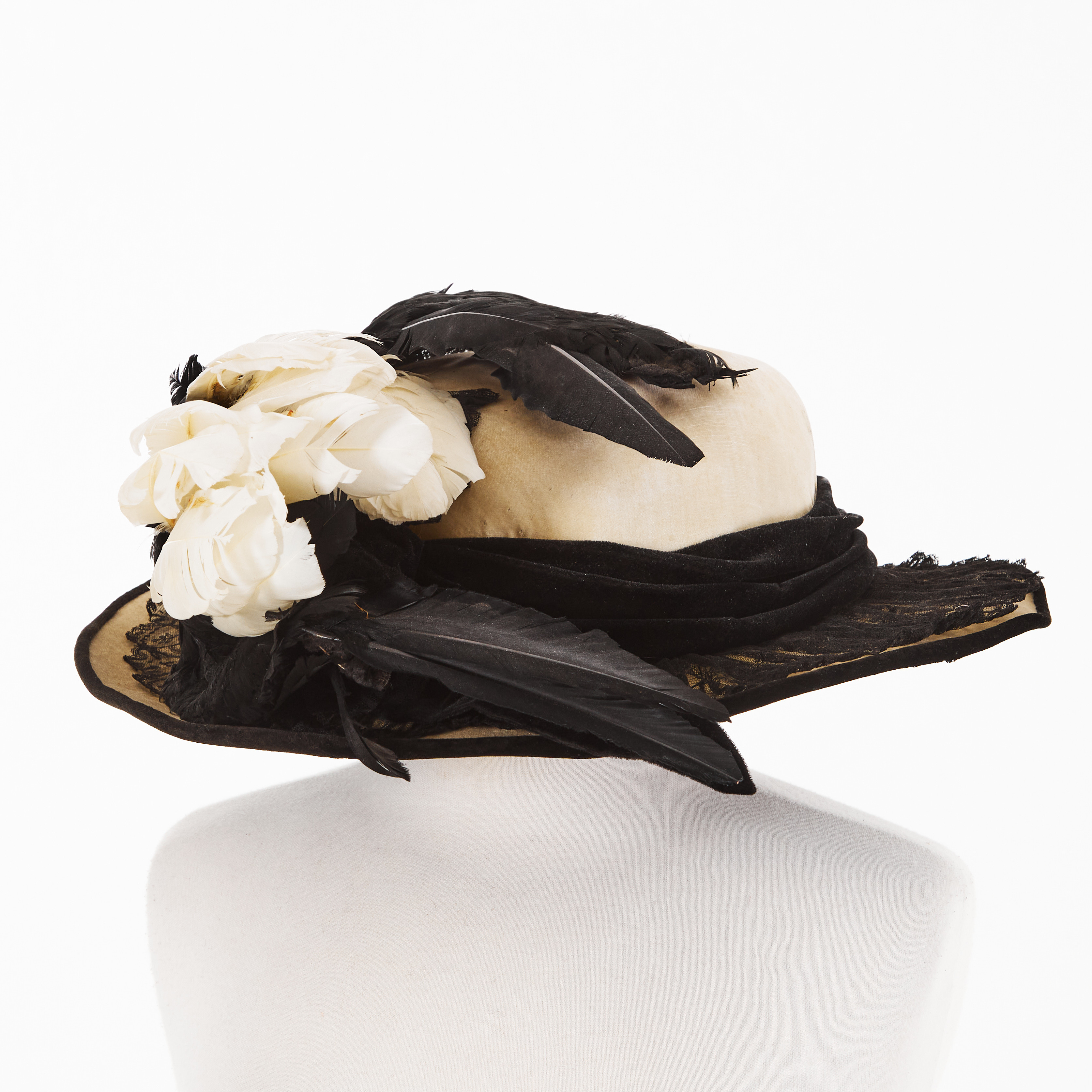 Images for 2828689. HAT, 1910s, made by hat seamstress Sofia Lindquist, Helsingborg, frame in ...