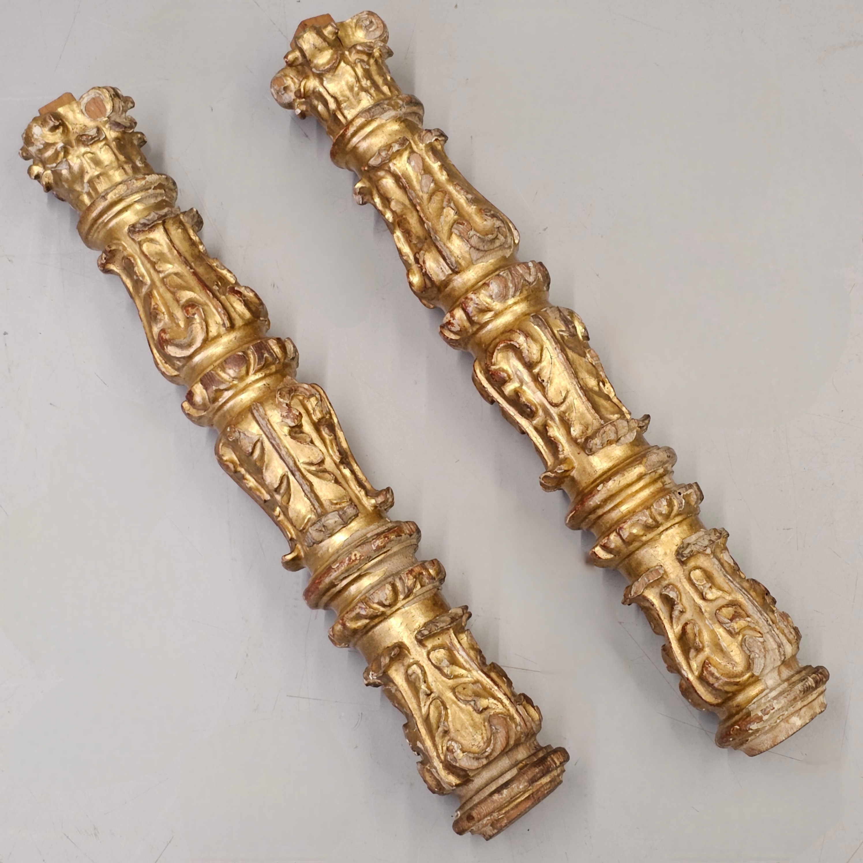 Images for 2829636. PAIR OF SPANISH ALTERNATIVE COLUMNS IN GOLDEN WOOD ...