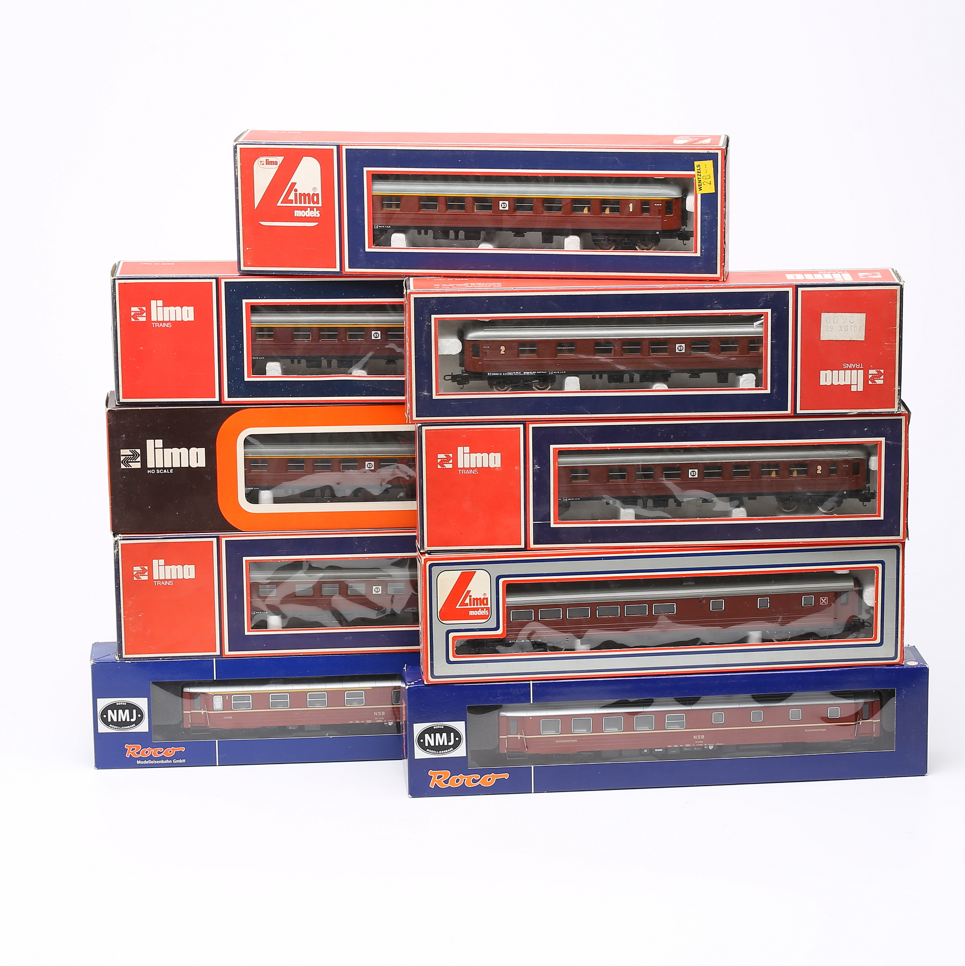 Images for 2830396. LIMA 7 SJ wagons and ROCO NMJ 2 NSB wagons ...