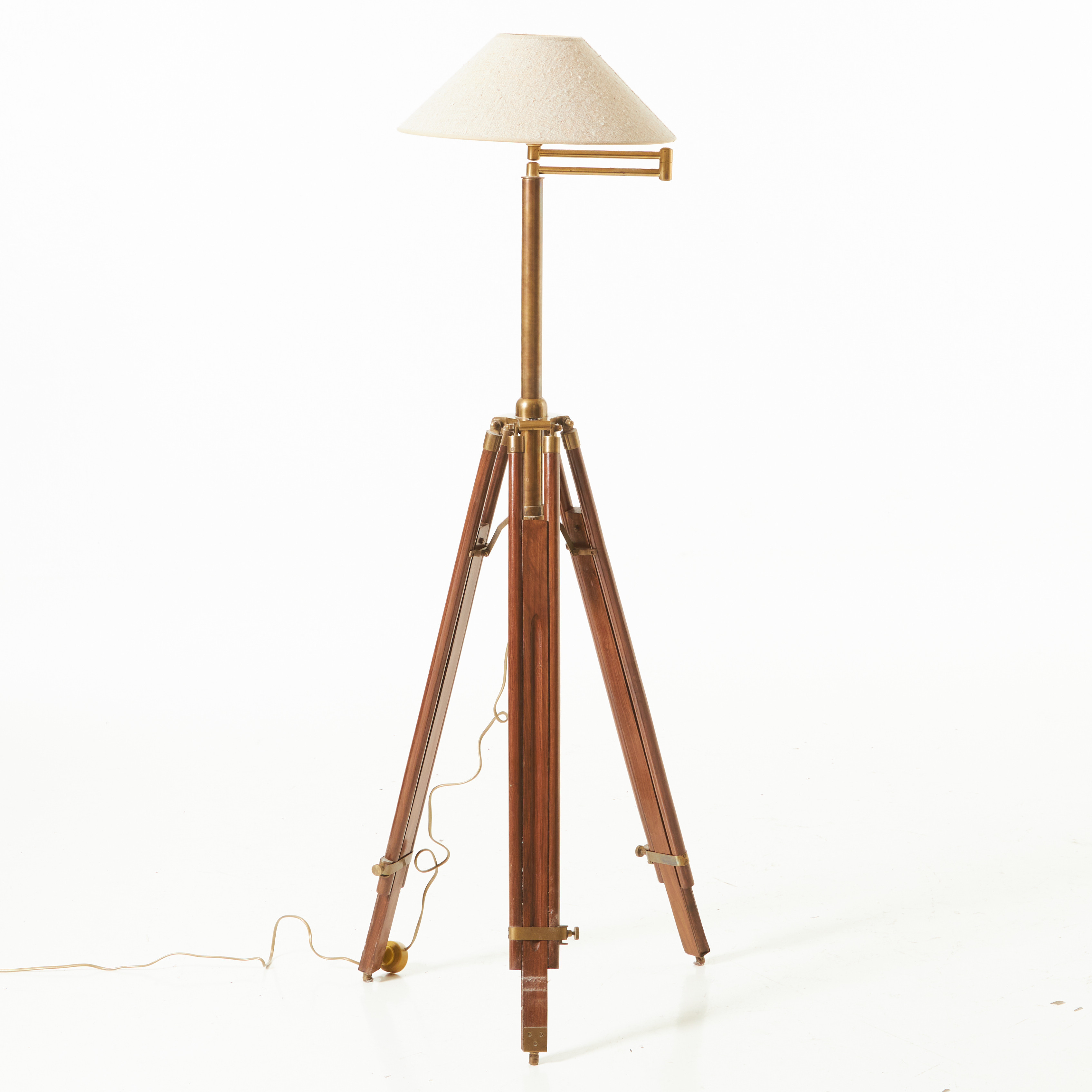 Images for 2831311. FLOOR LAMP, on stand, stained wood and brass ...