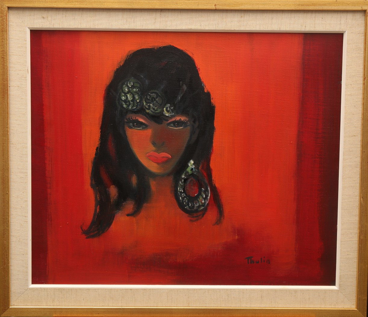 Images for 2832595. OIL ON CANVAS, female face, signed on verso William ...