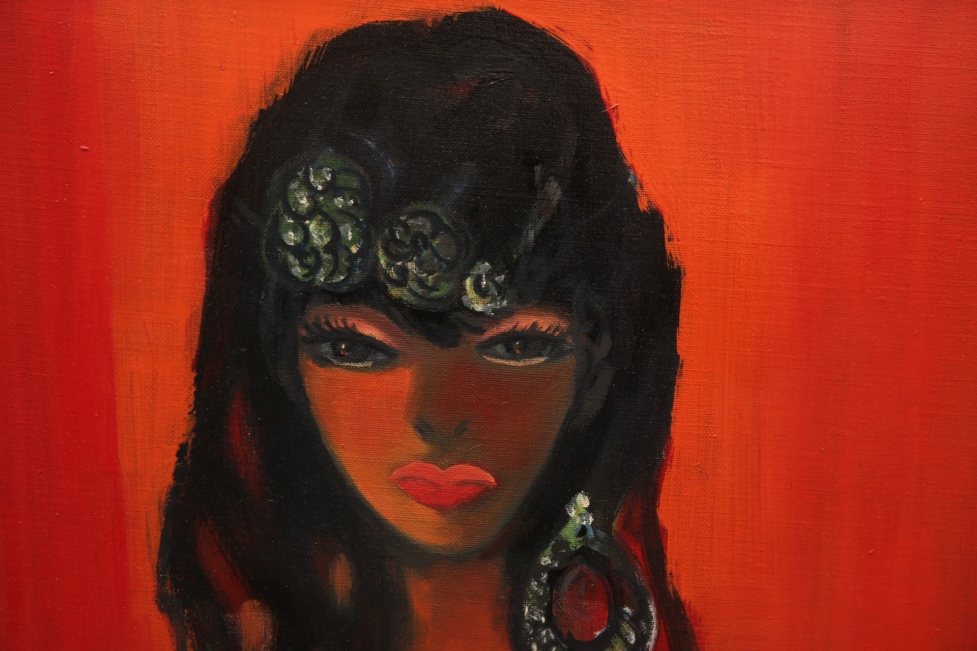 Images for 2832595. OIL ON CANVAS, female face, signed on verso William ...
