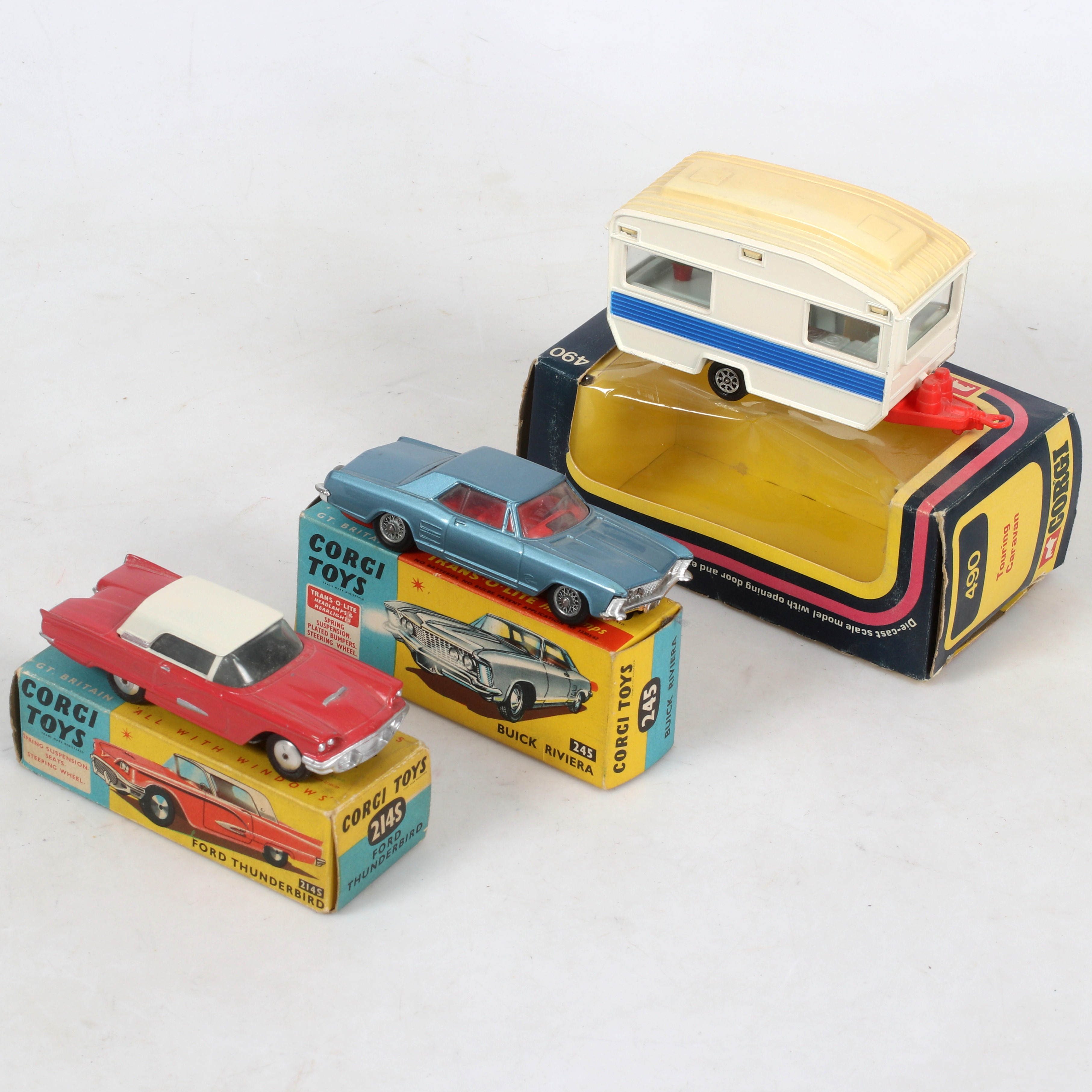 Images for 2850922. MODEL CARS, tin, 3 pcs, i.a. Ford Thunderbird 214S ...