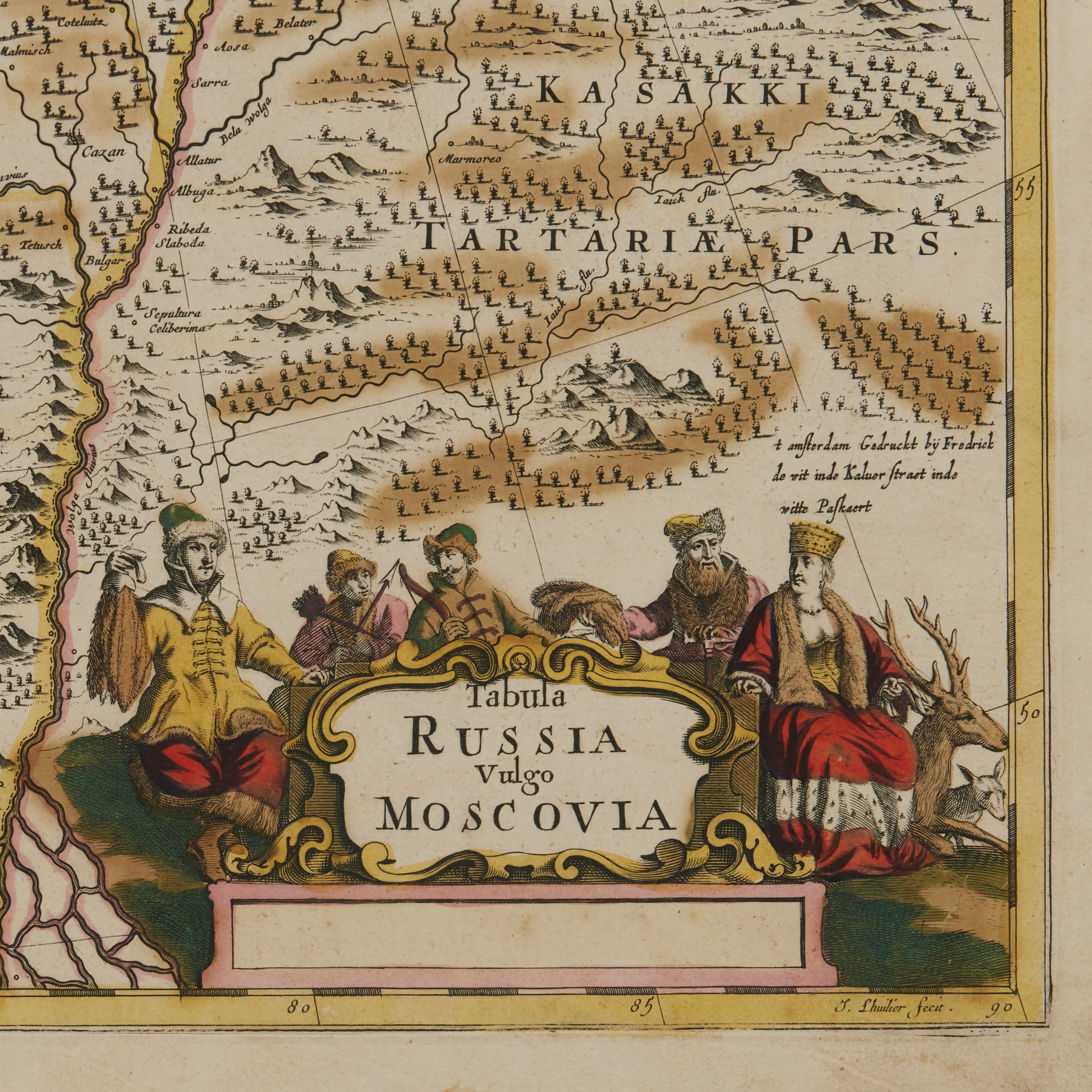 Images for 2857182. MAP, Russia, colored copper engraving, Tabula ...