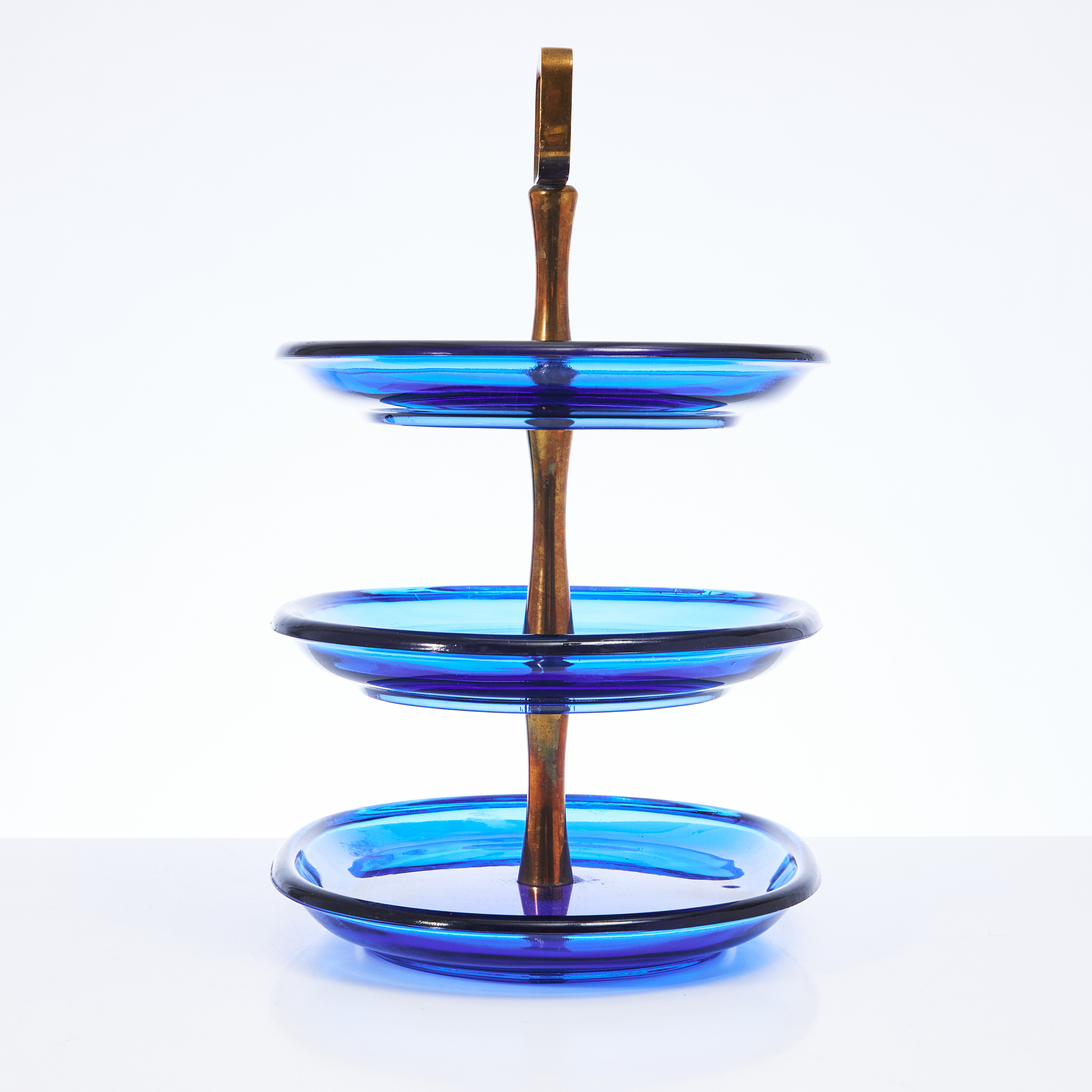 Images for 2859499. CAKE DISH, Reijmyre, glass and brass, purchased at ...