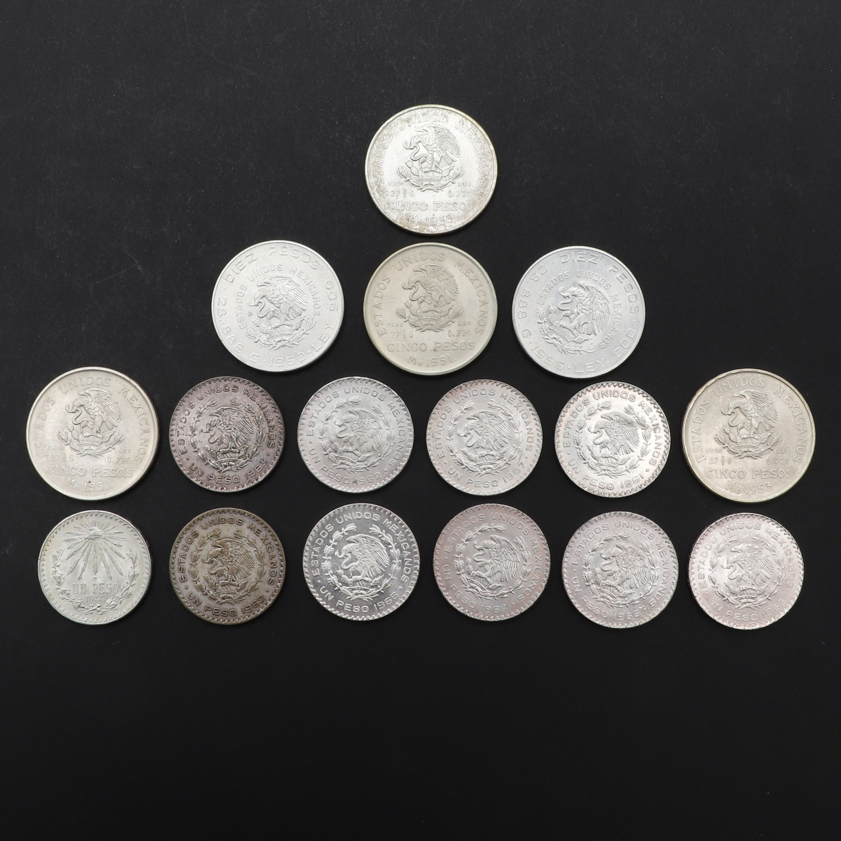 Images for 2860282. A COLLECTION OF MEXICAN FIVE PESO COINS. - Auctionet