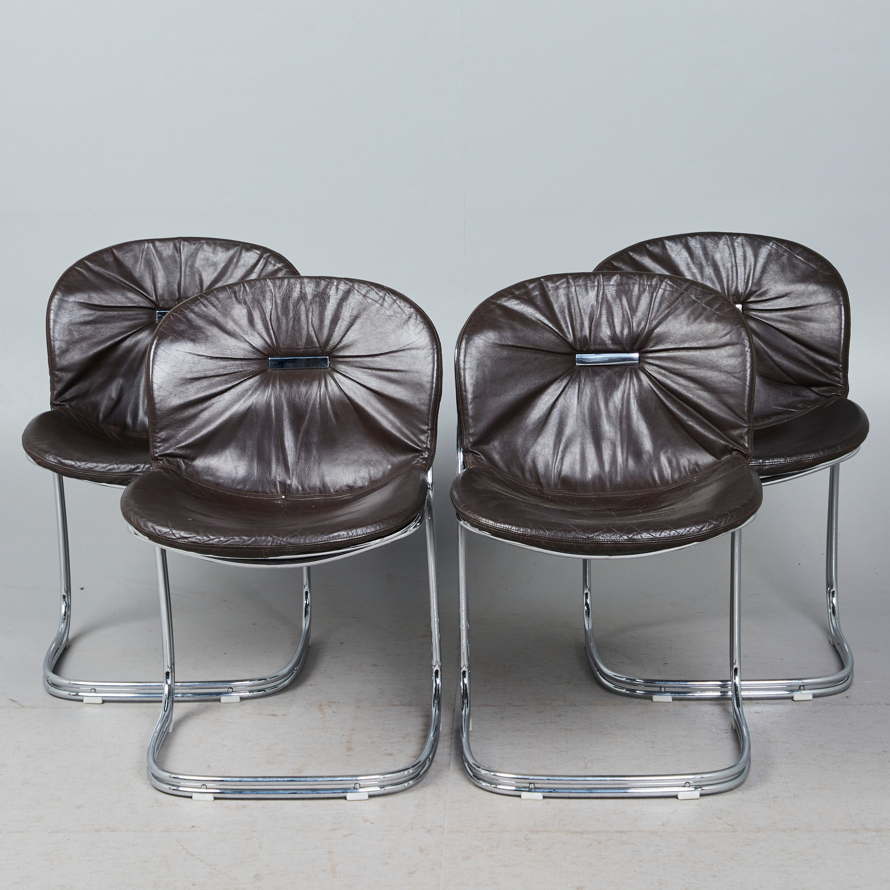 Bilder zu 2863273. GASTONE RINALDI. Rima, vier Freischwinger / Stühle, Modell 'Sabrina', Stahl ...