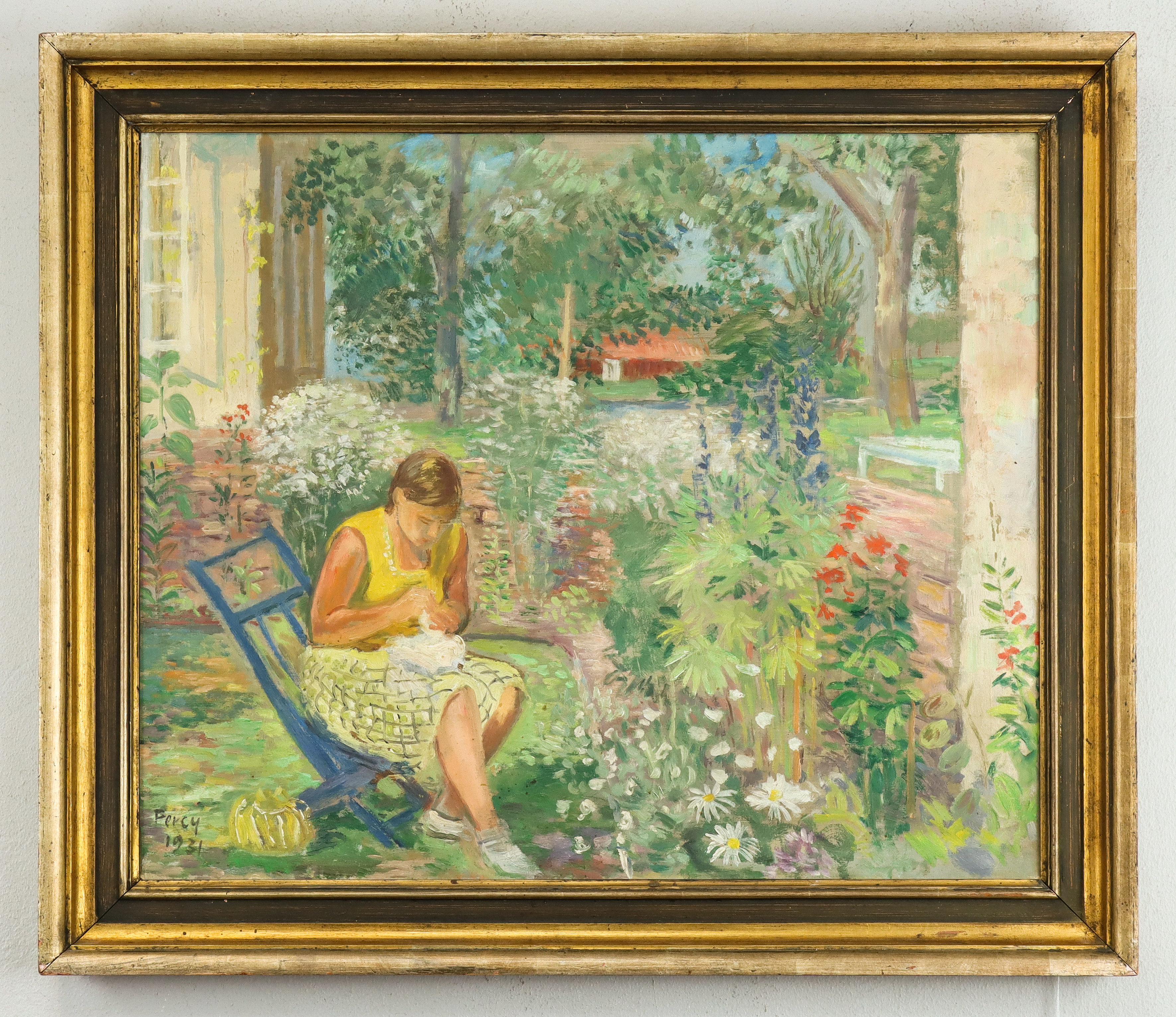 Images for 2863929. ARTHUR PERCY. Ingrid in the garden, oil on canvas ...