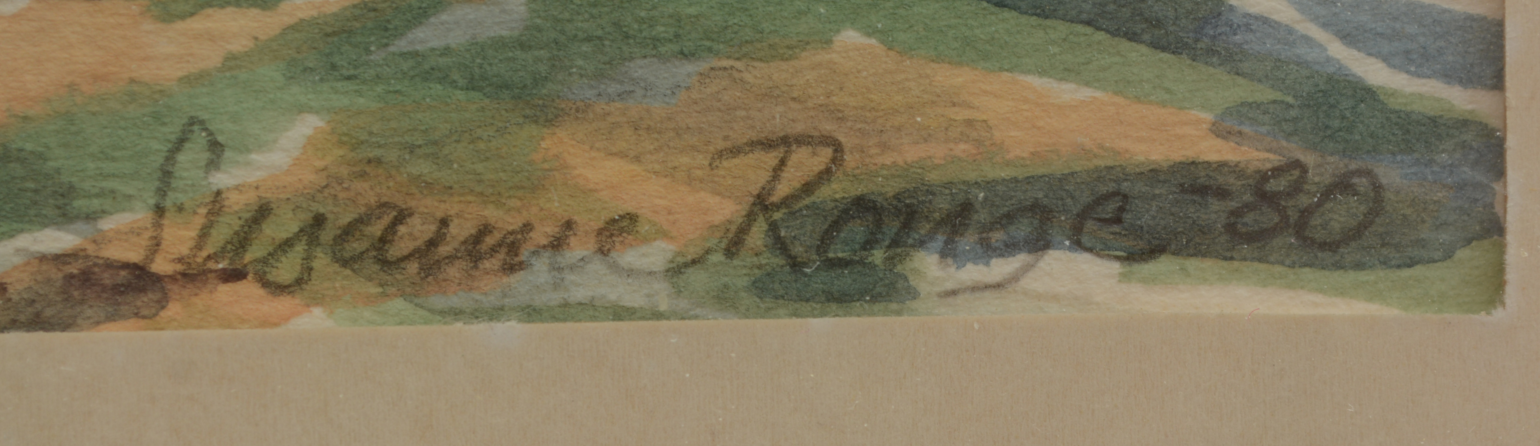 SUSANNE RONGE. Kustlandskap. Akvarell. Konst - Måleri - Auctionet