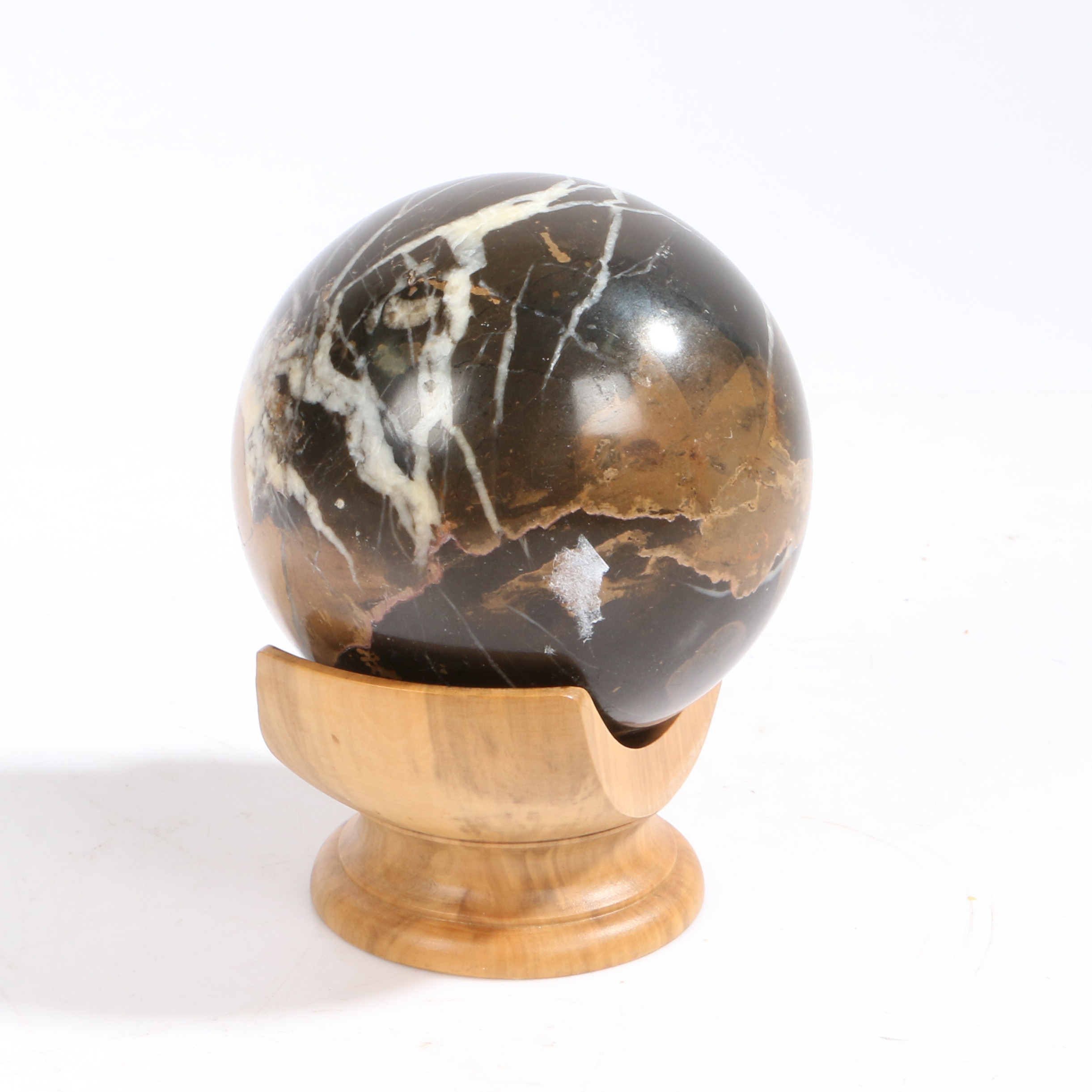 Images for 2870492. 19TH CENTURY MARBLE SPHERE ON A MODERN WOODEN STAND ...