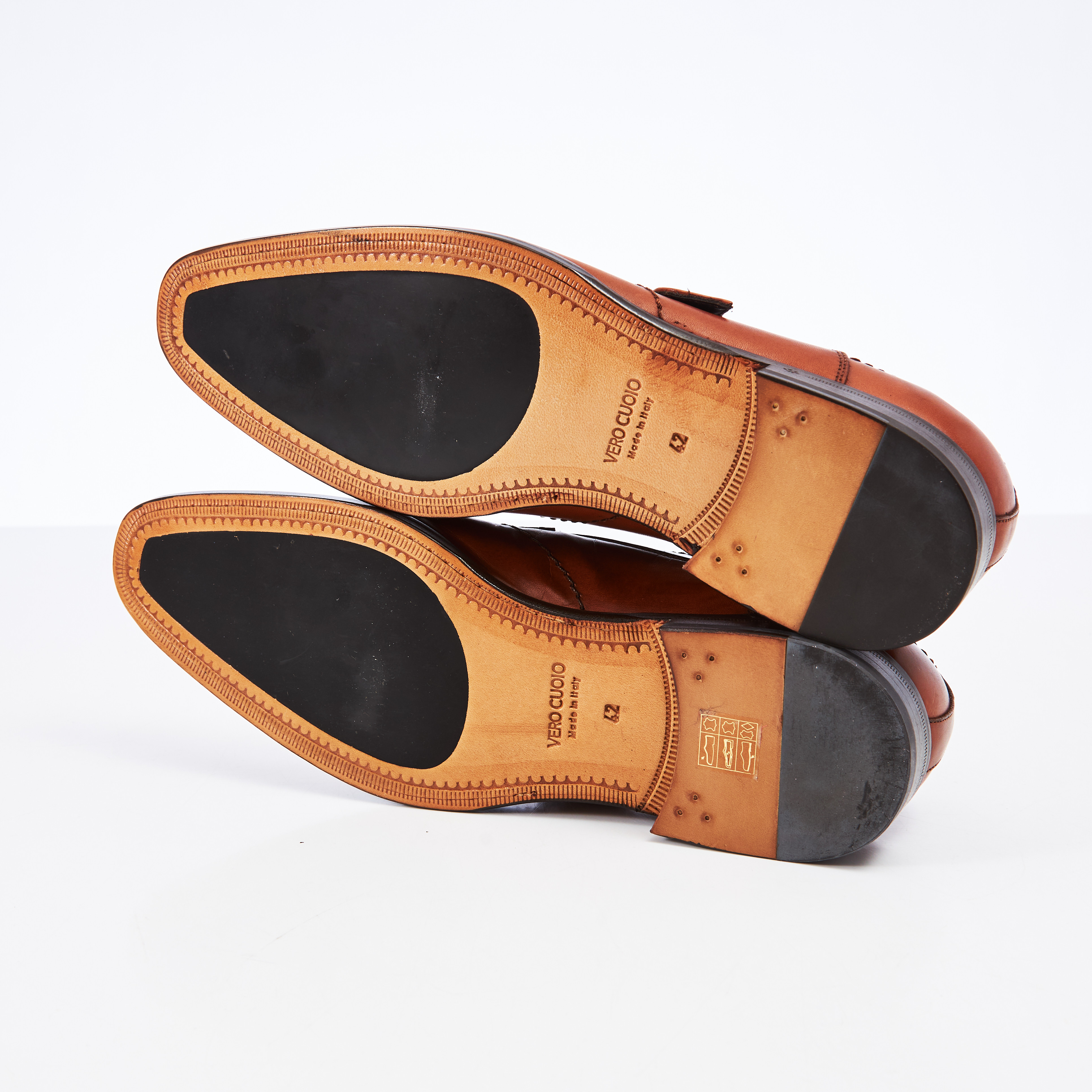 Images for 2870636. ROBERTO MORELLI, men's shoe, brown leather and black sole with buckle ...